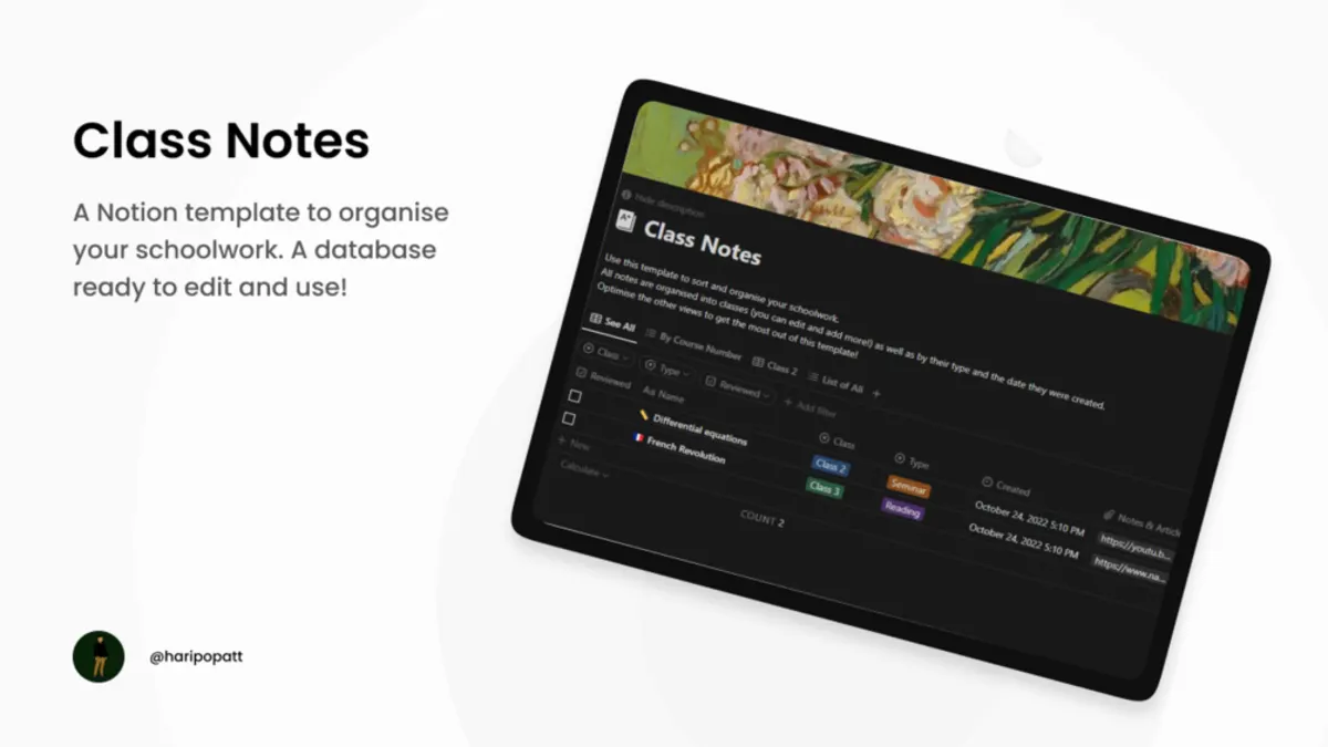 Class Notes | Notion Everything