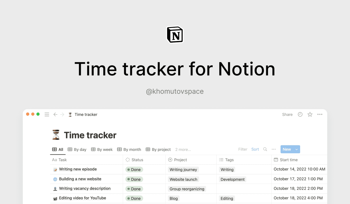 Time tracker for Notion | Notion Everything