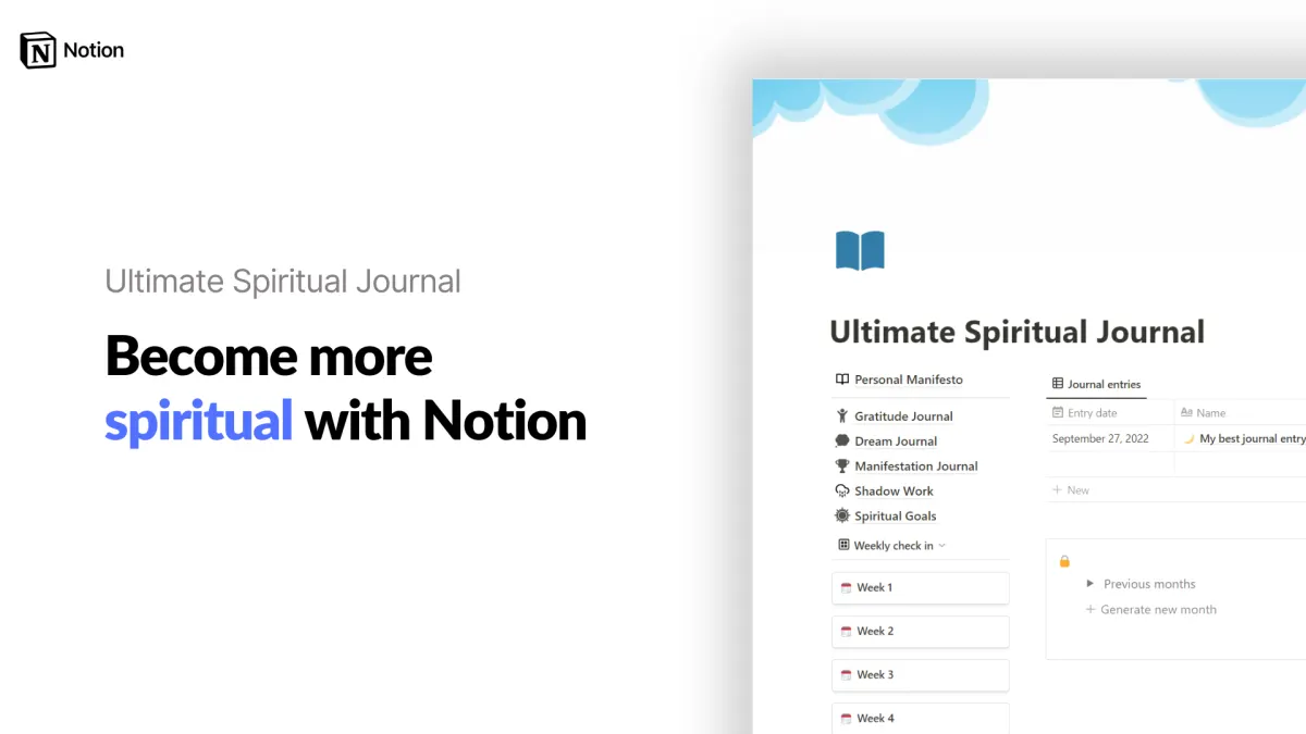 Ultimate Spiritual Journal | Notion Everything