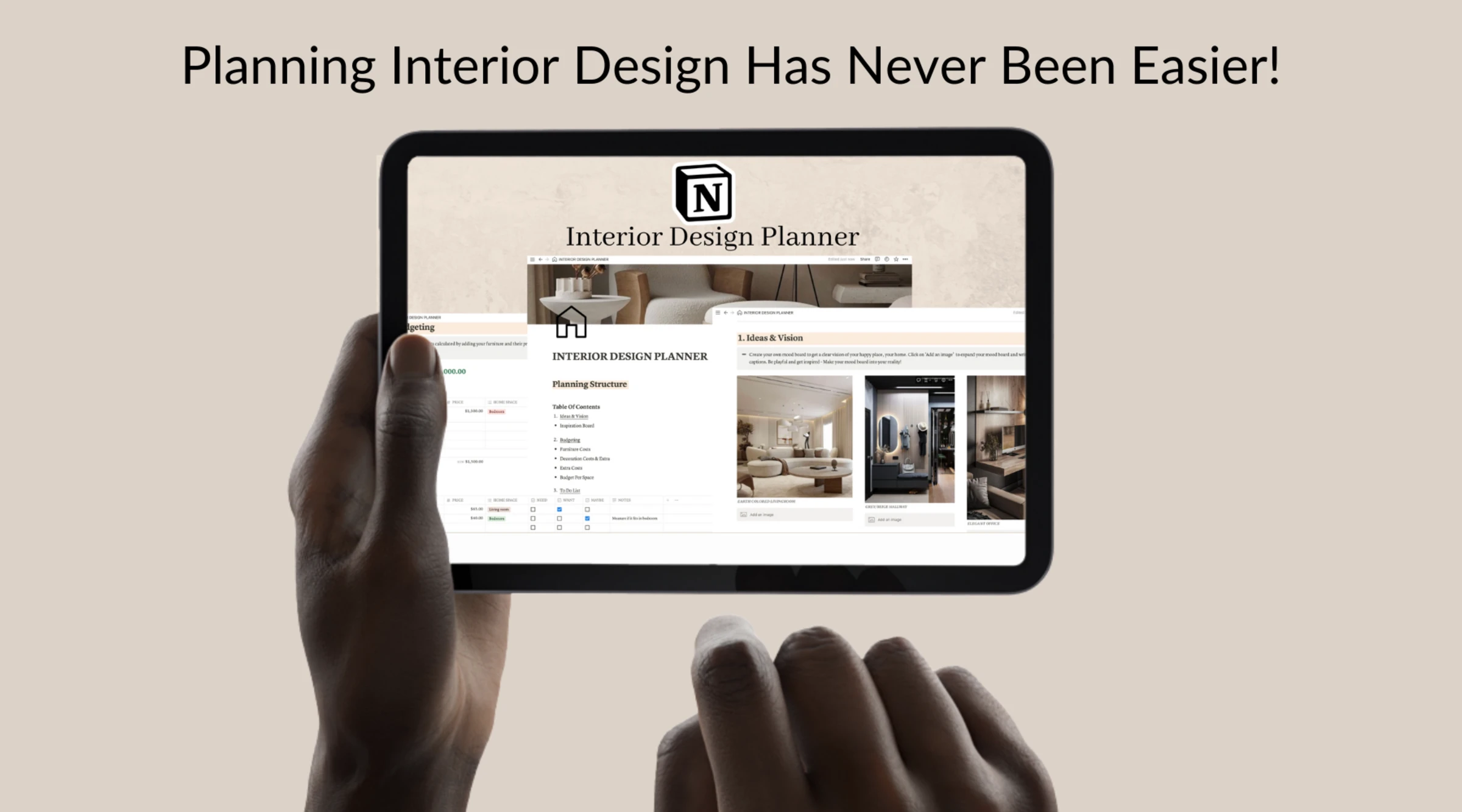 The Complete Interior Design Planner | Notion Everything