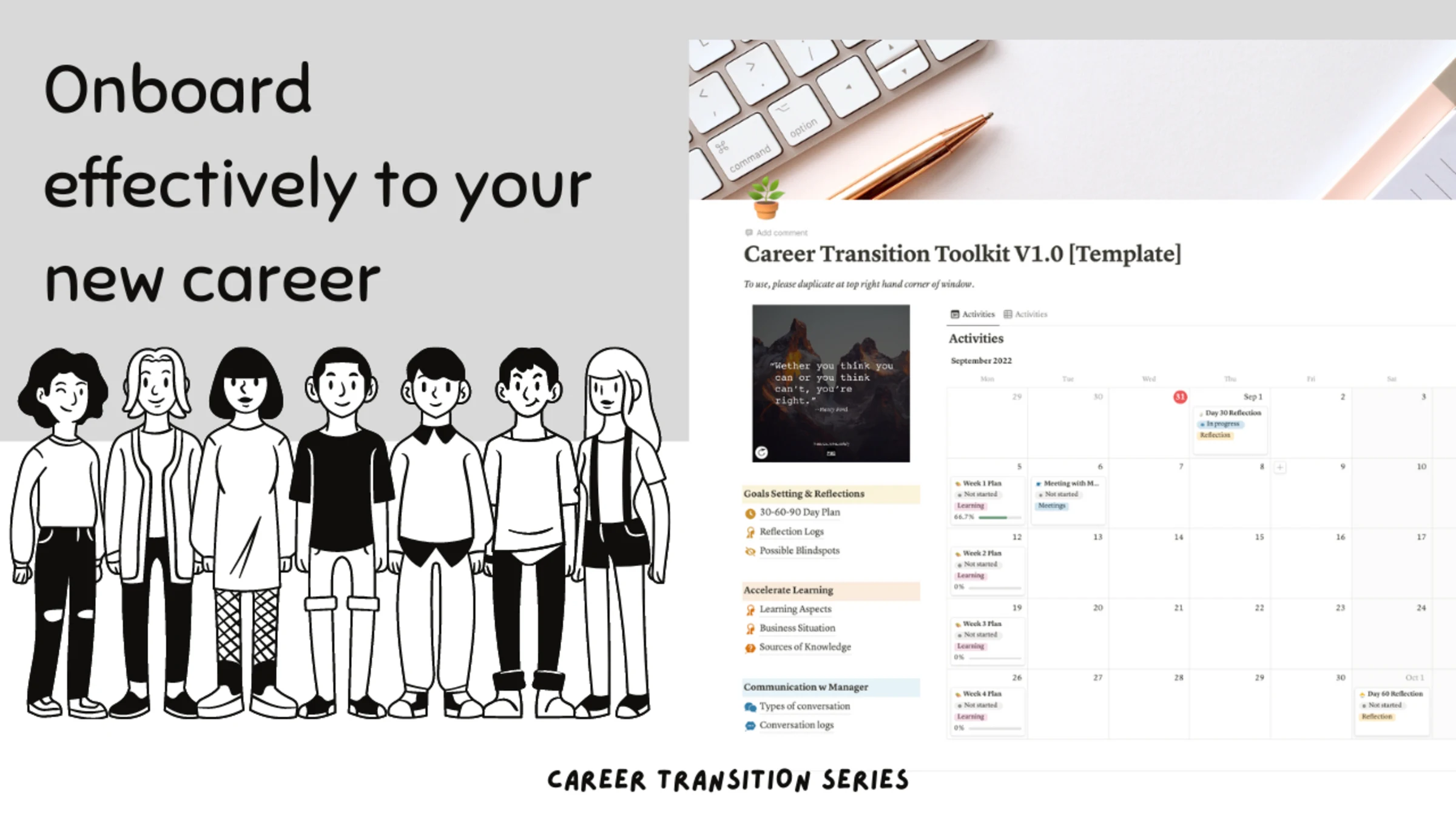 Career Transition (Onboarding) Toolkit | Notion Everything
