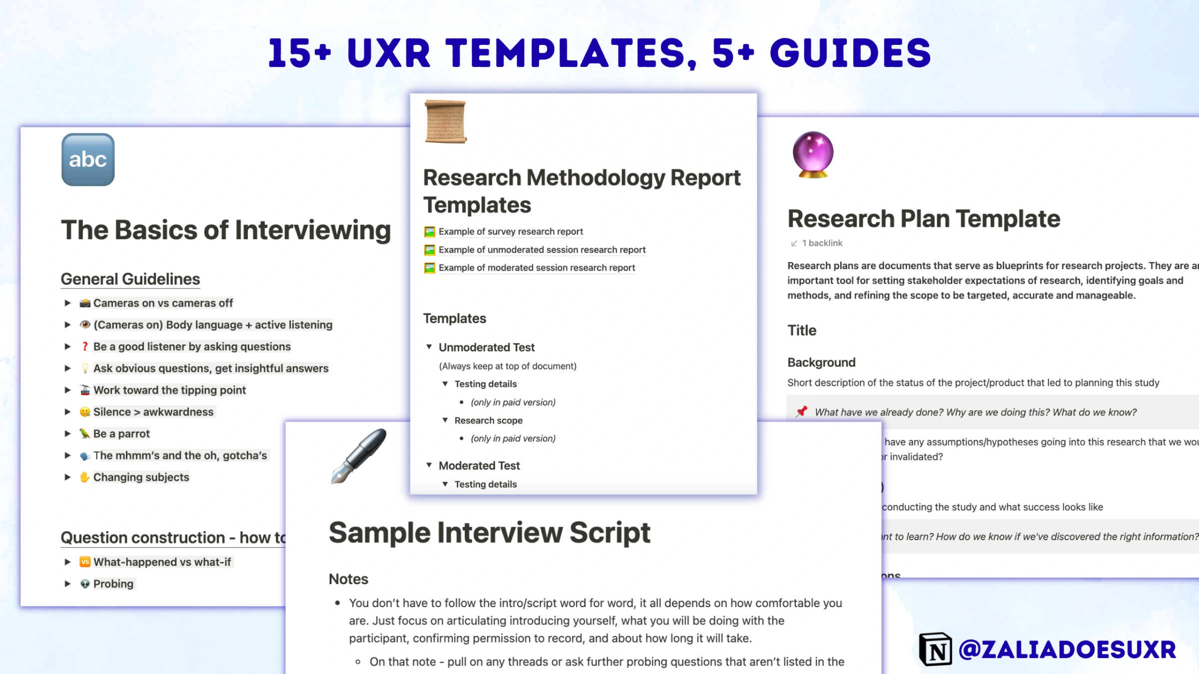 UX Research Templates + Repository Hub | Notion Everything