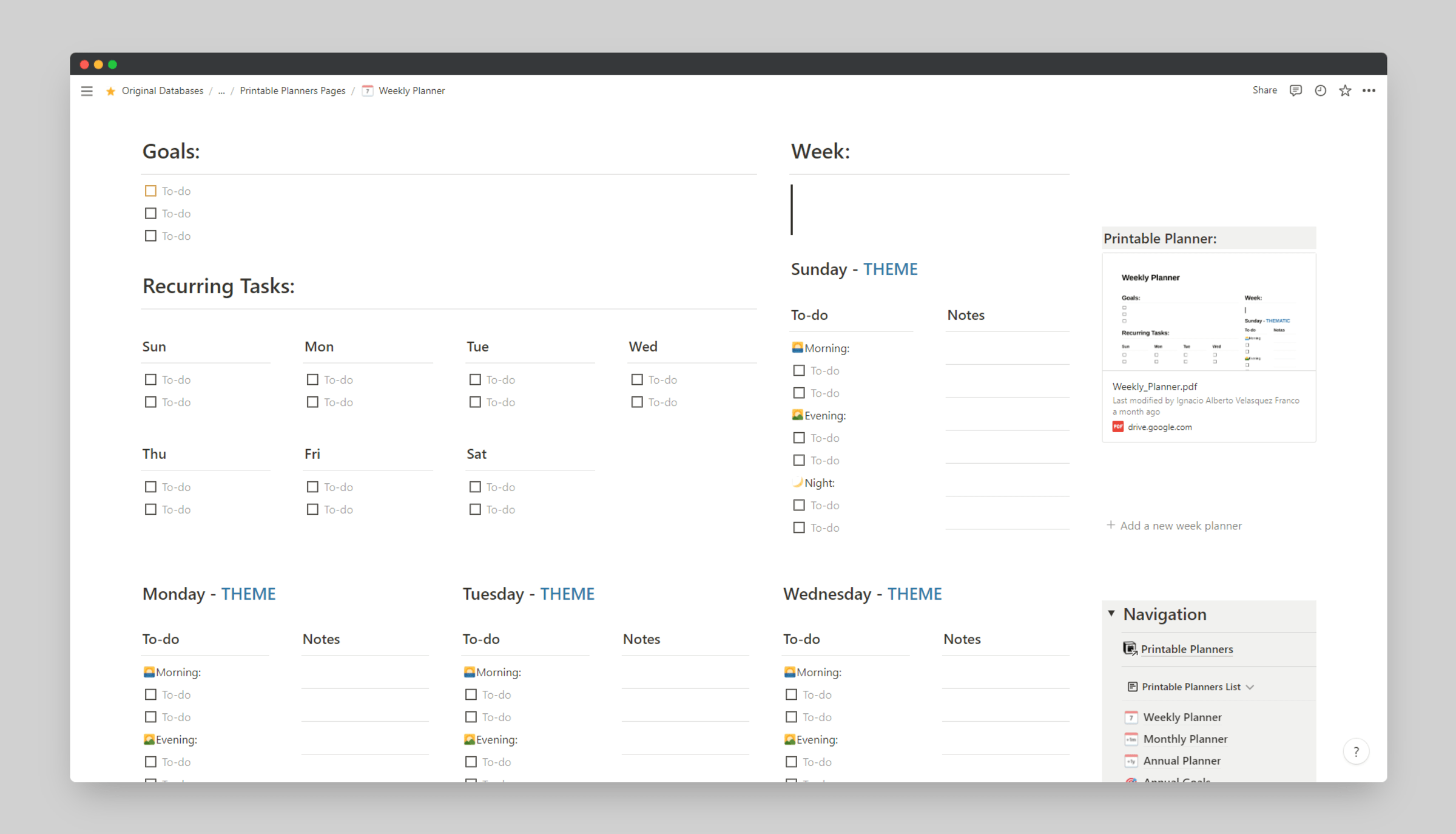Printable & Digital Planners | Notion Everything