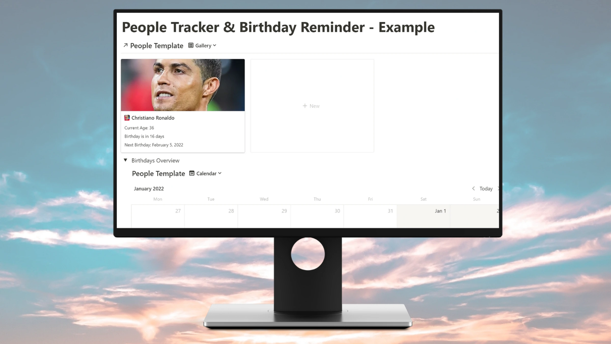 People Tracker & Birthday Reminder - Notion Template | Notion Everything