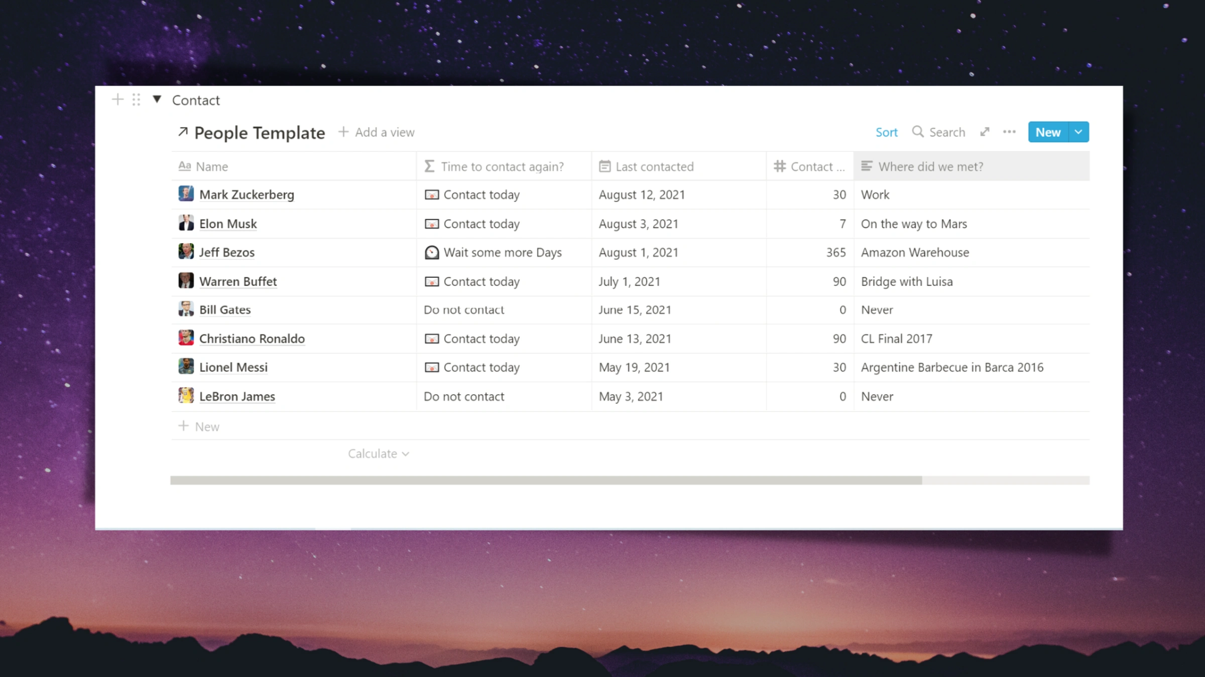 People Tracker & Birthday Reminder - Notion Template | Notion Everything