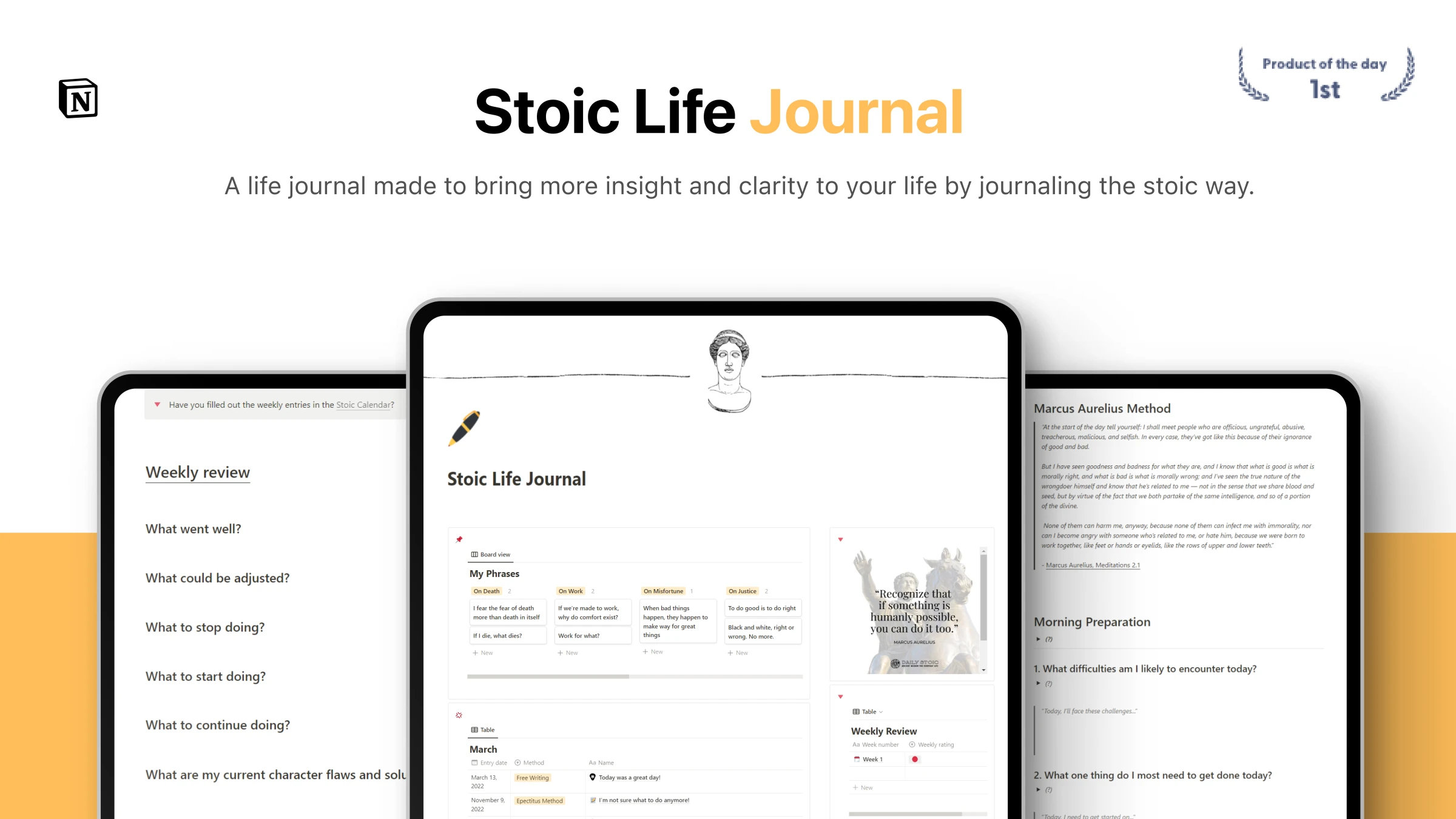 Stoic Life Journal | Notion Everything