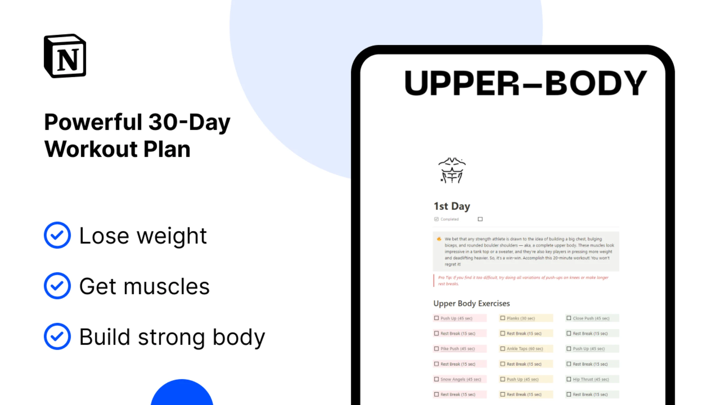 Powerful 30-Day Workout Plan | Notion Everything