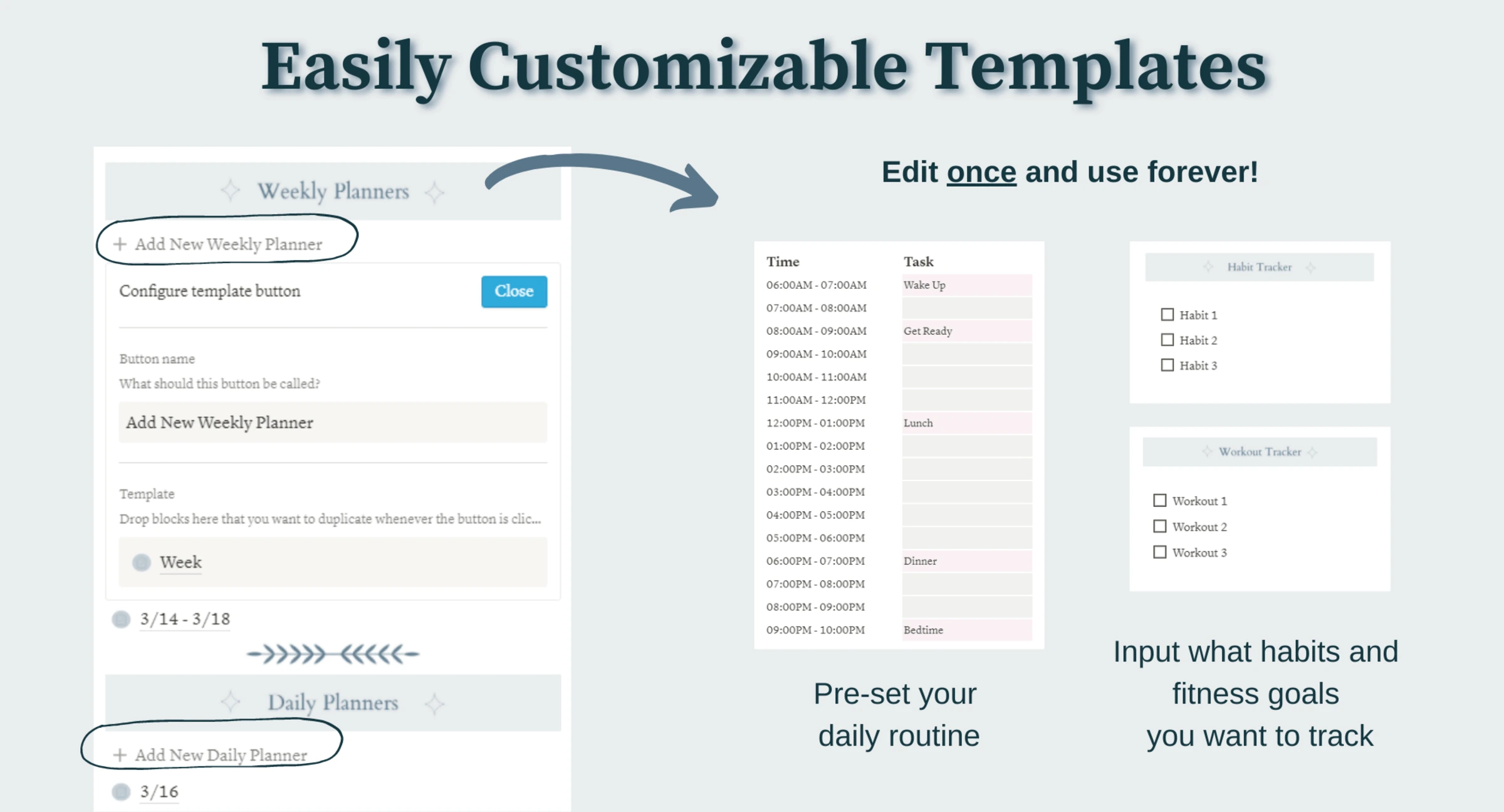 Simple Digital Planner Notion Template | Notion Everything