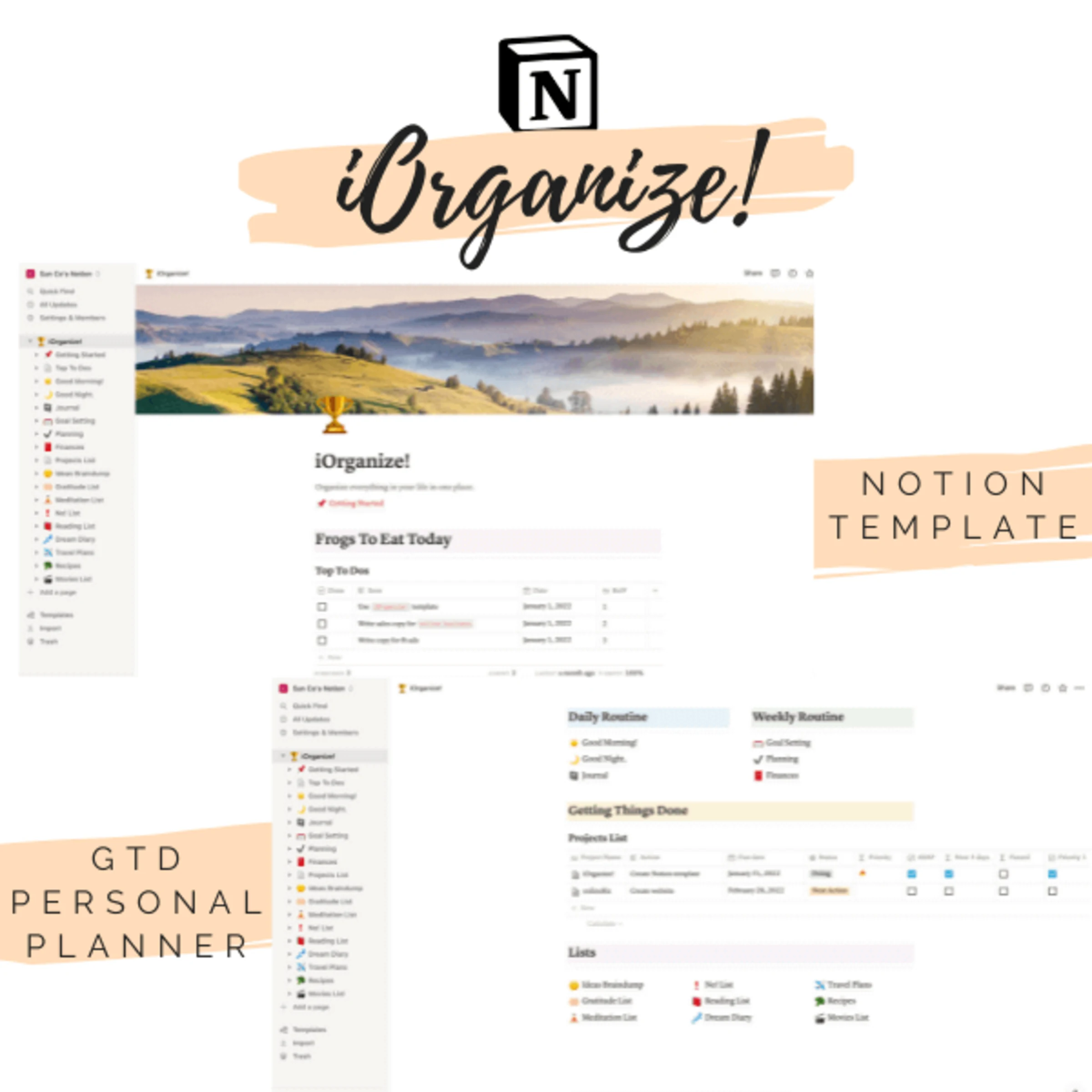 iOrganize! Notion Template | Notion Everything