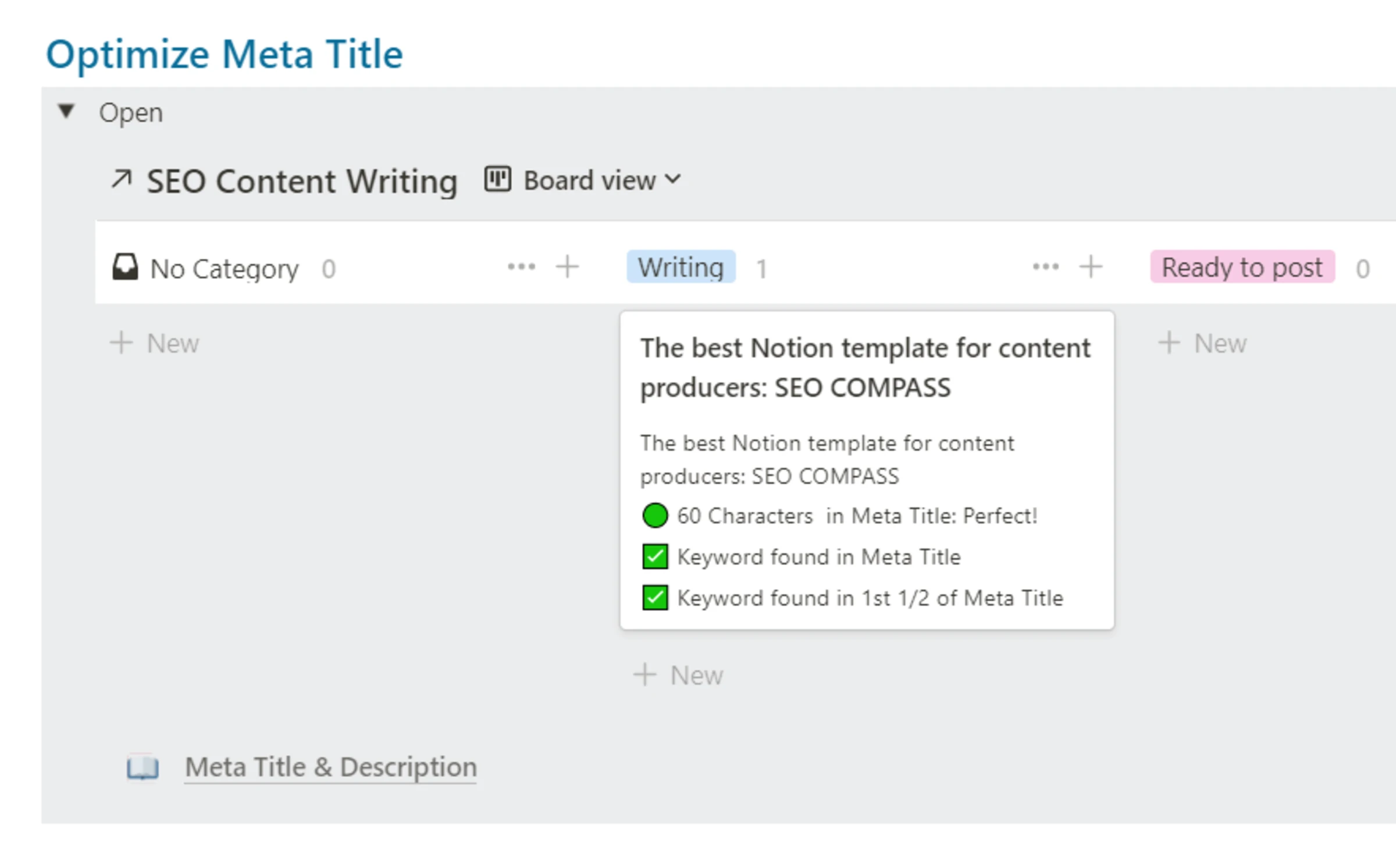 SEO COMPASS for Notion | Notion Everything