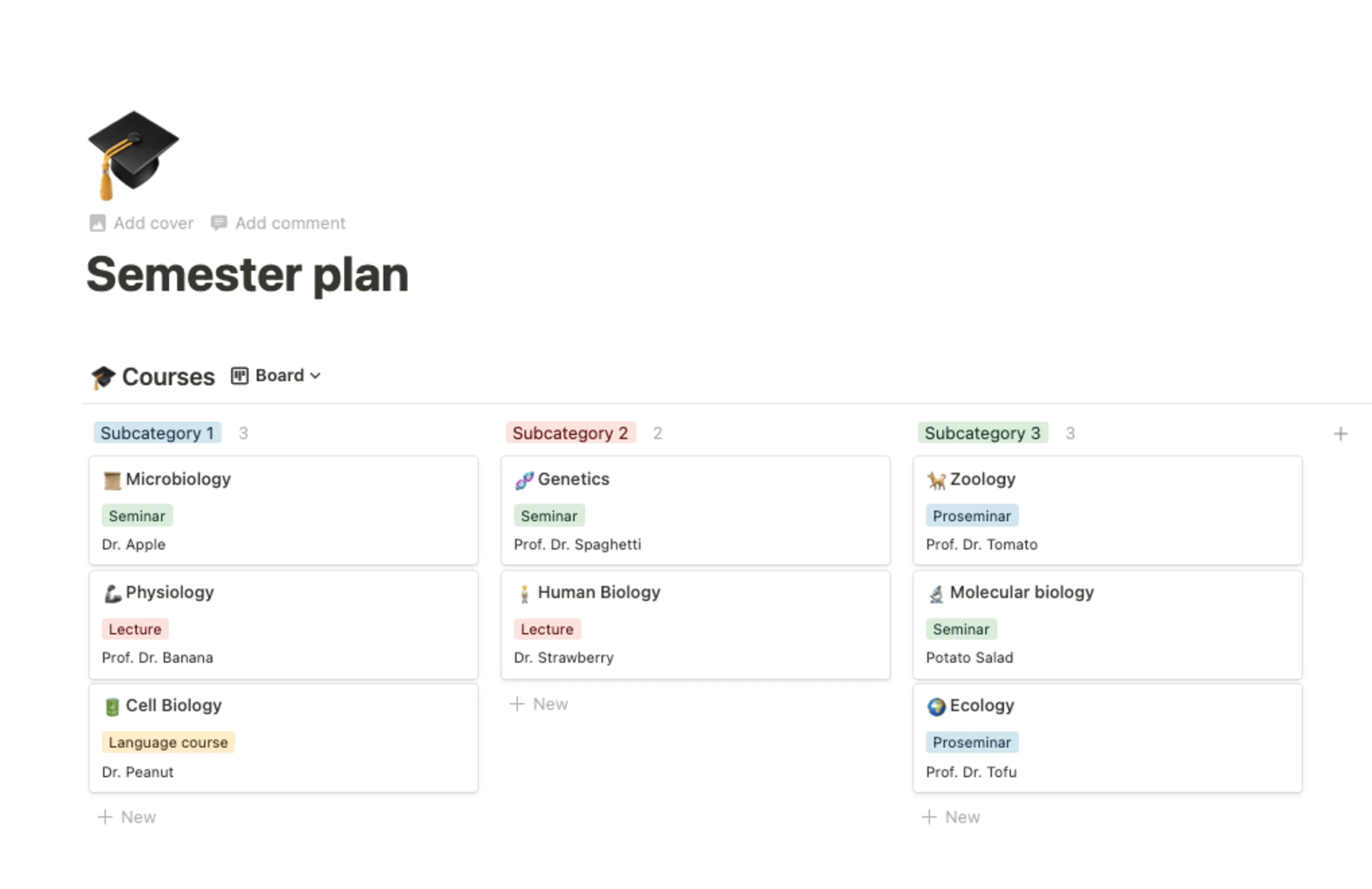 Minimalistic Semester Plan | Notion Everything