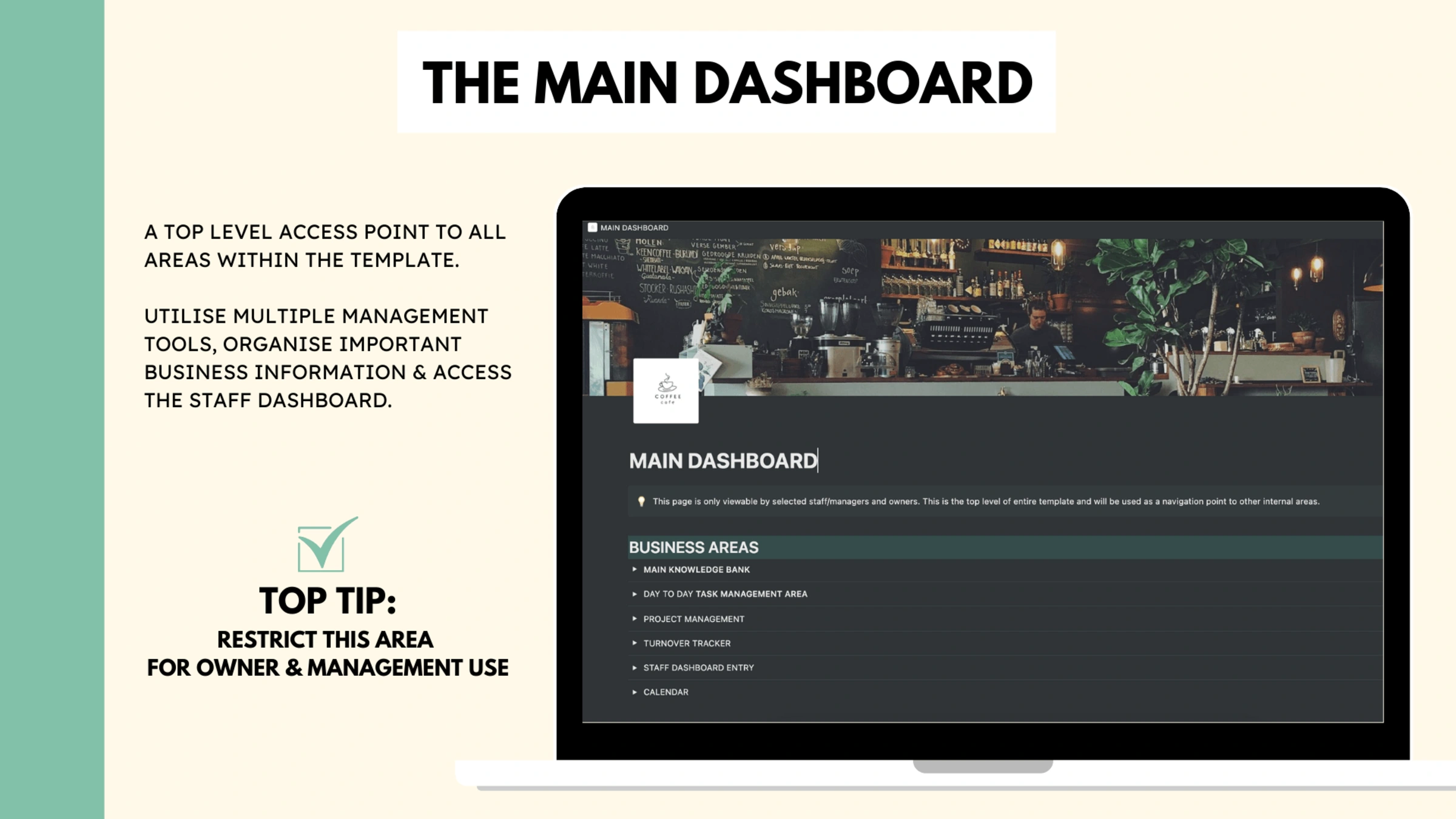 Business Organisation & Management Dashboard for Cafes & Restaurants ...