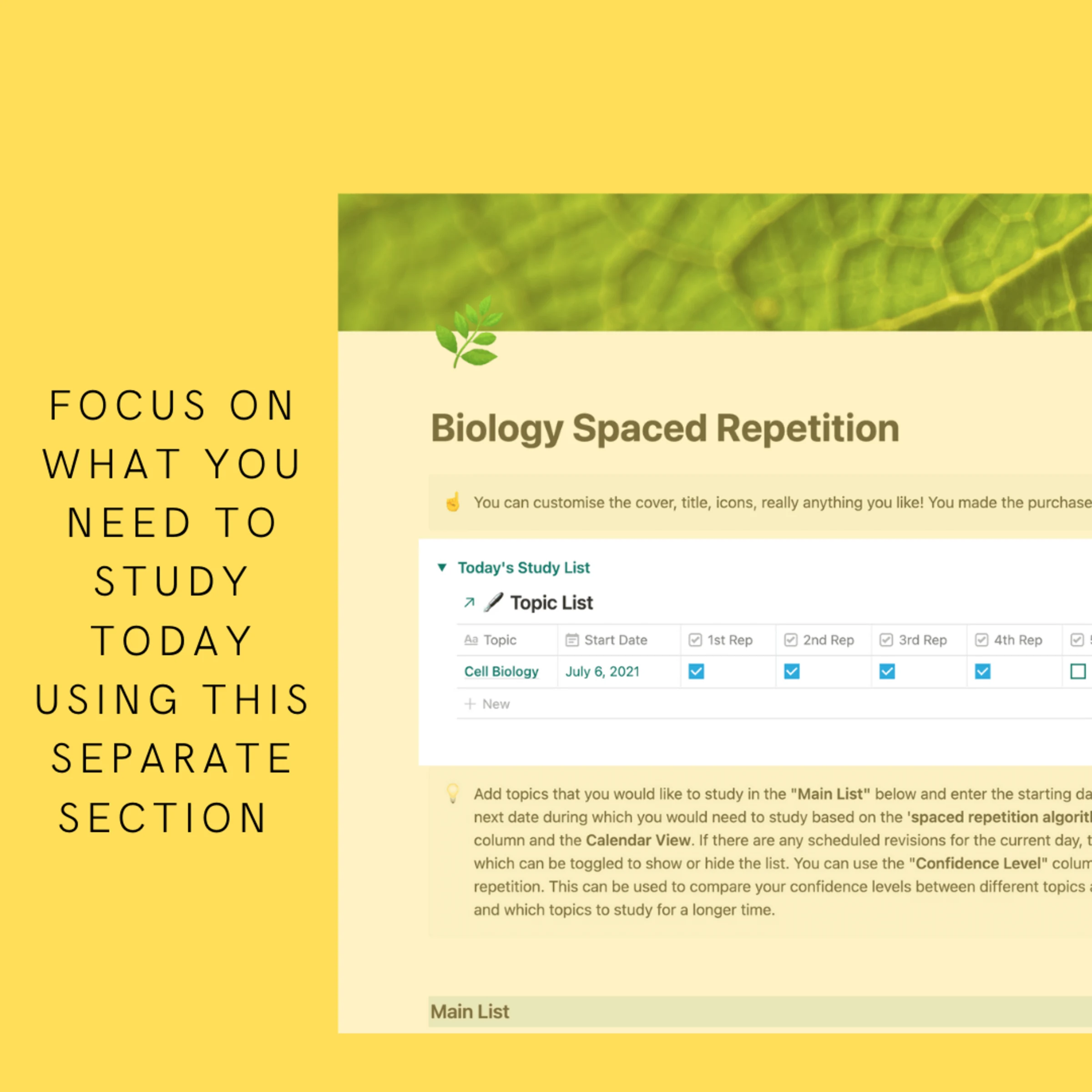 Spaced Repetition Template Pack | Notion Everything
