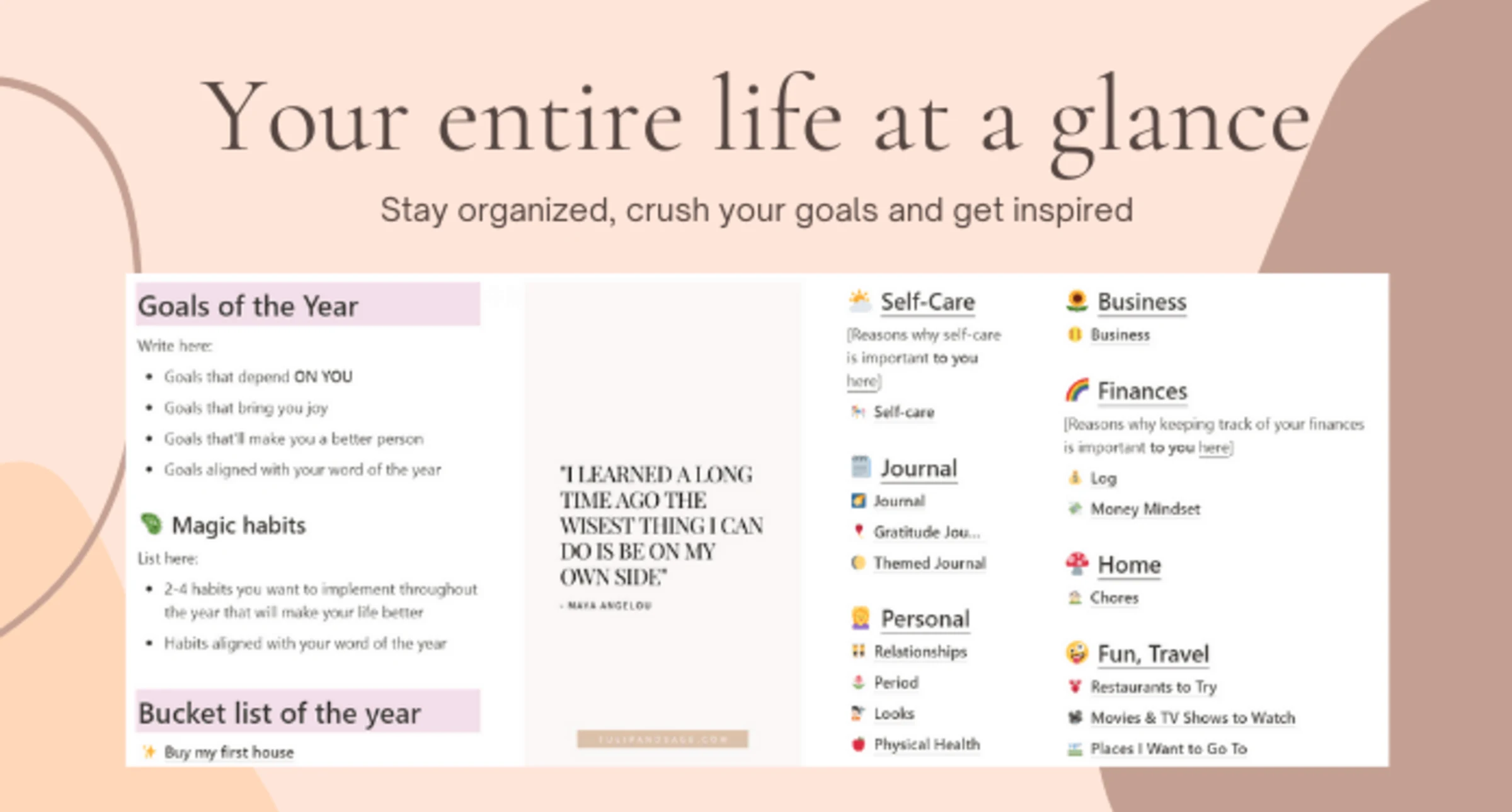 Life Dashboard | Notion Everything