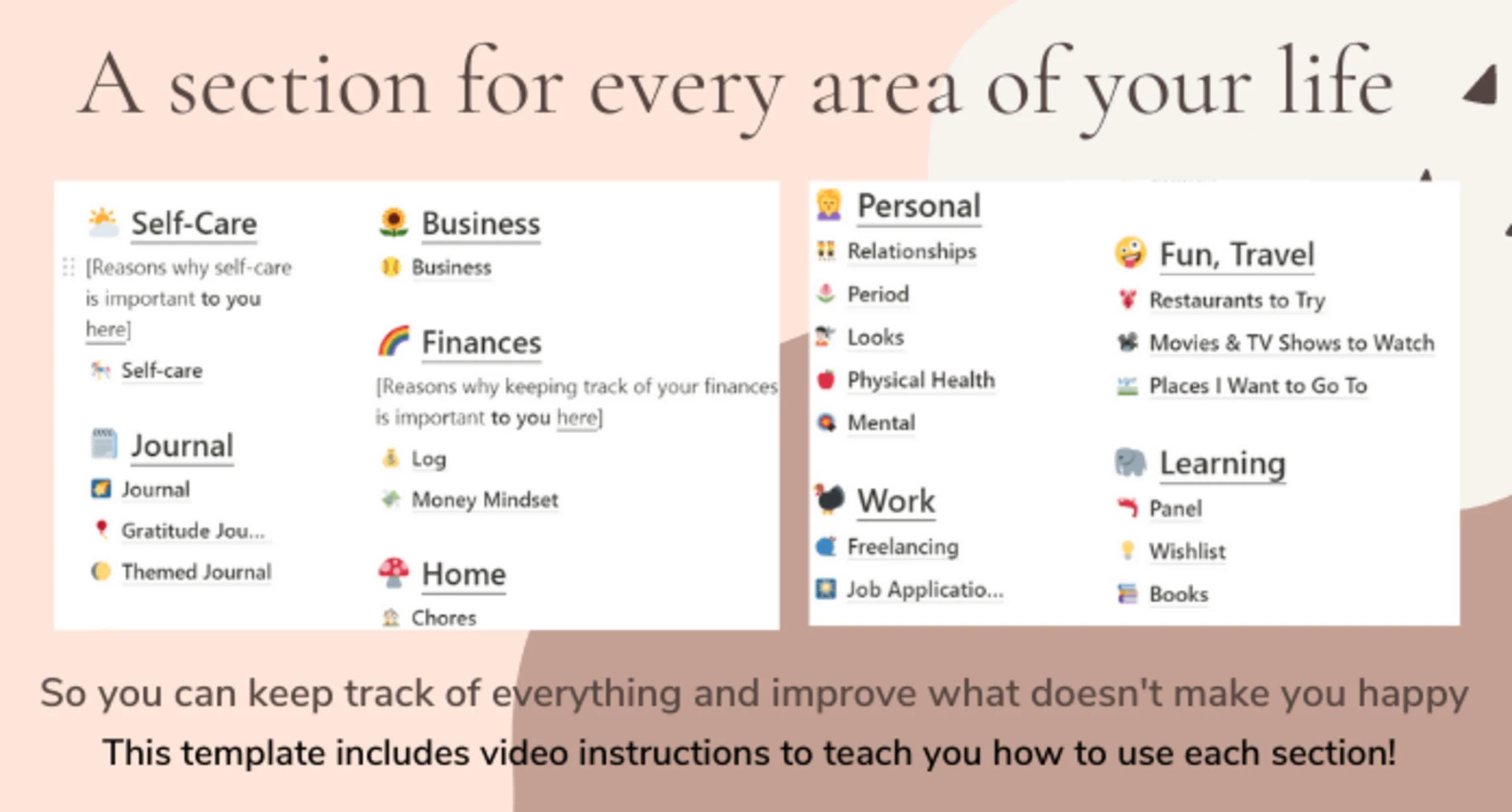 Life Dashboard | Notion Everything