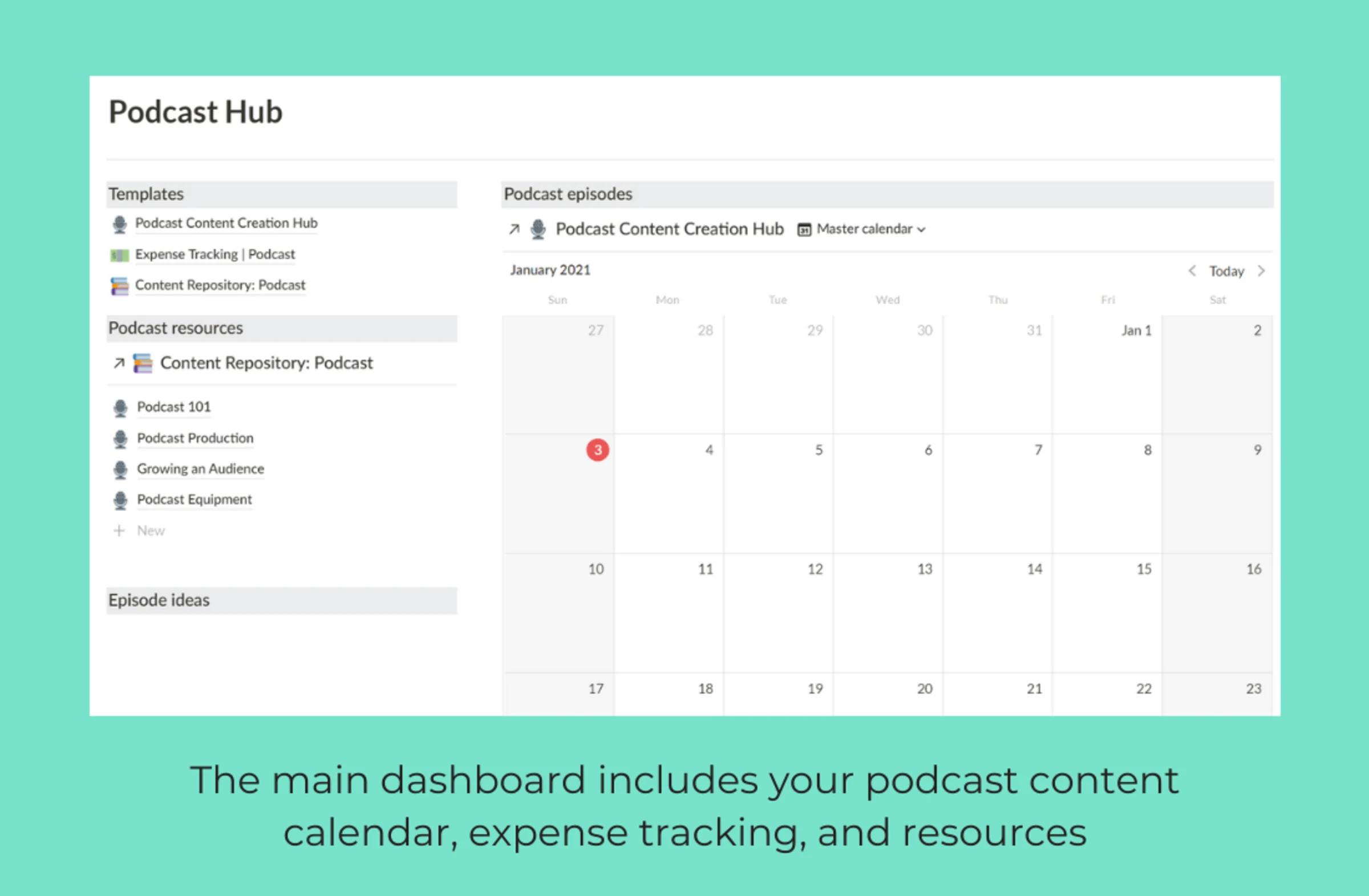 Podcast Hub Bundle | Notion Everything
