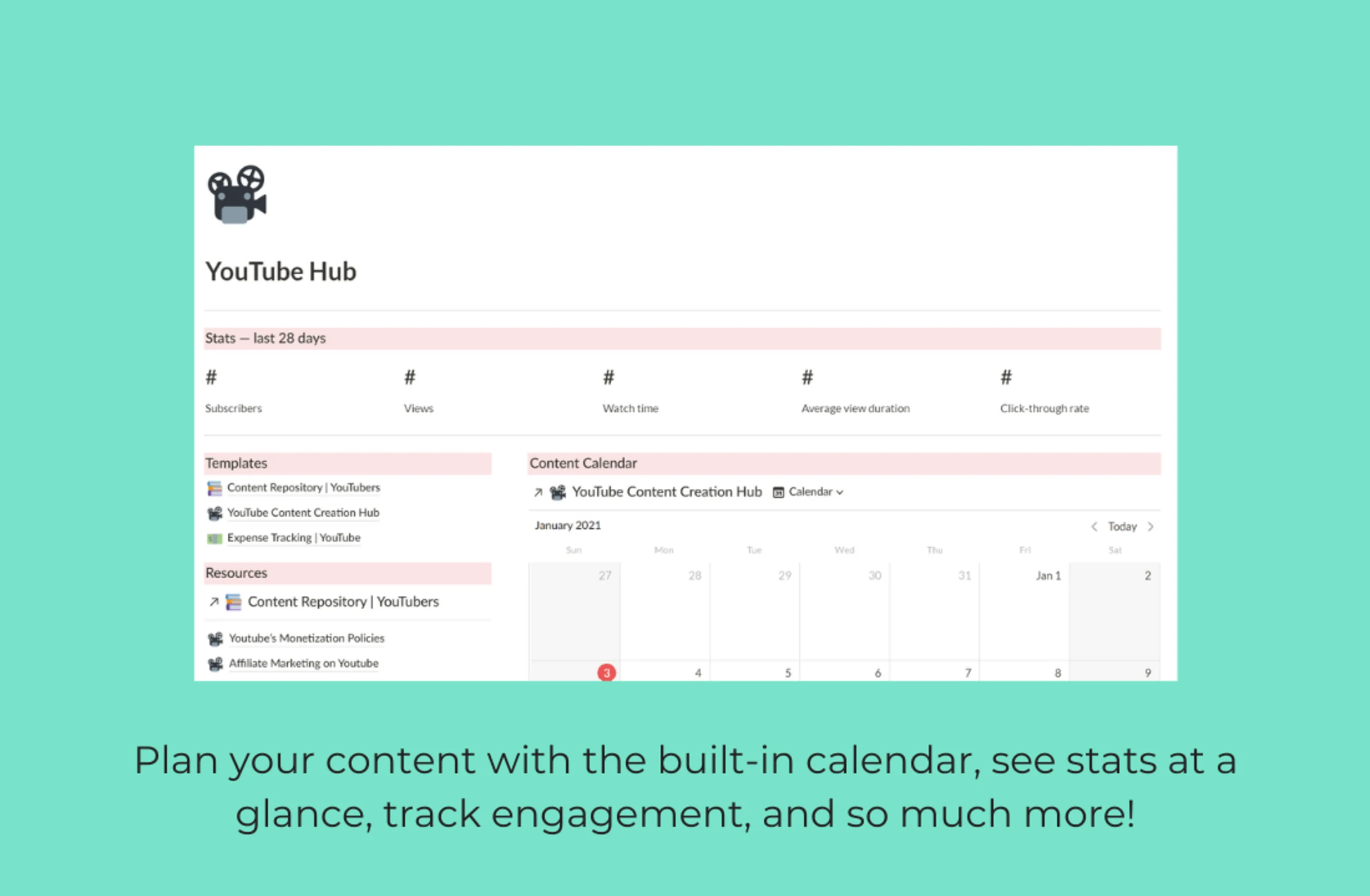 YouTube Hub Bundle | Notion Everything