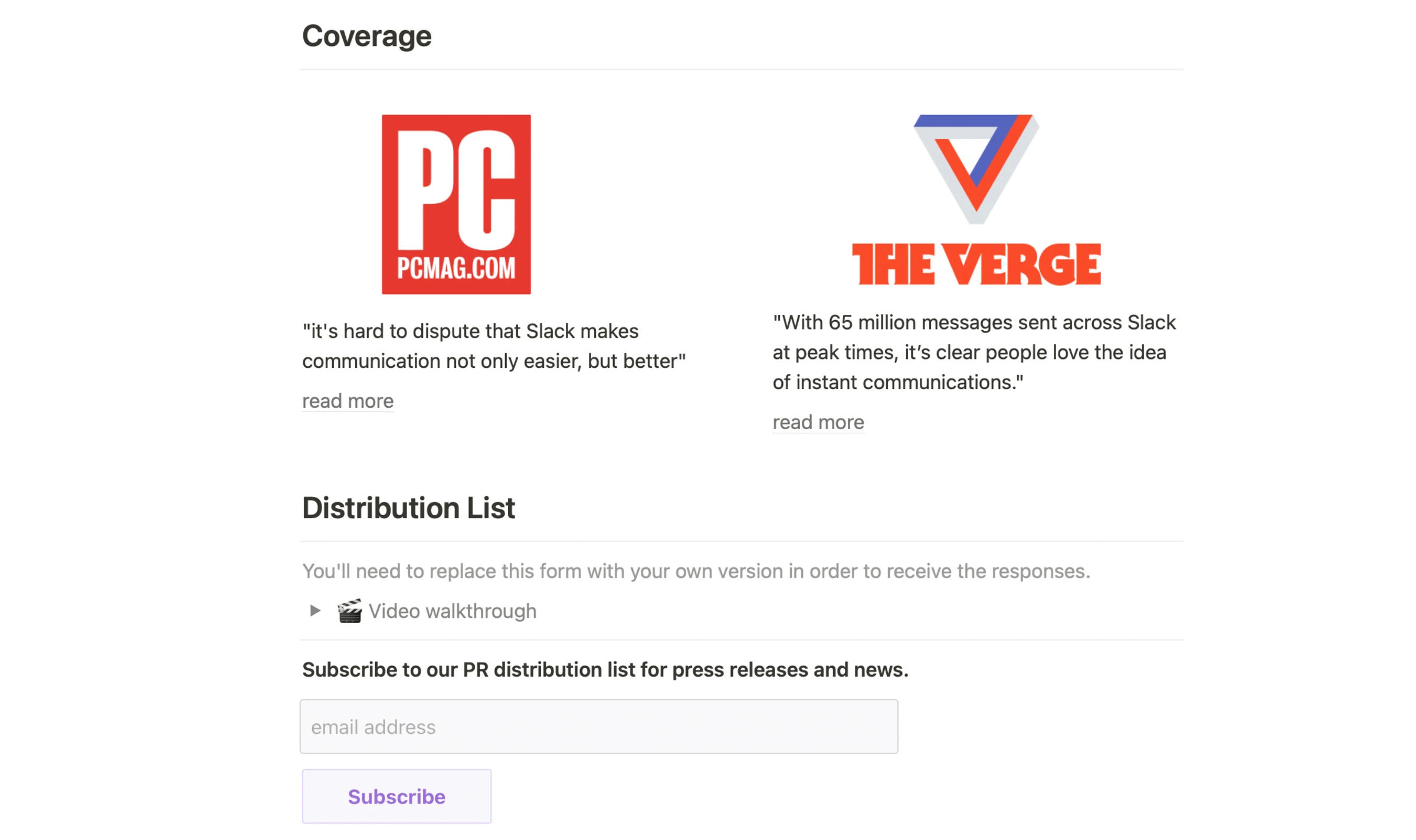 Company Press Page | Notion Everything