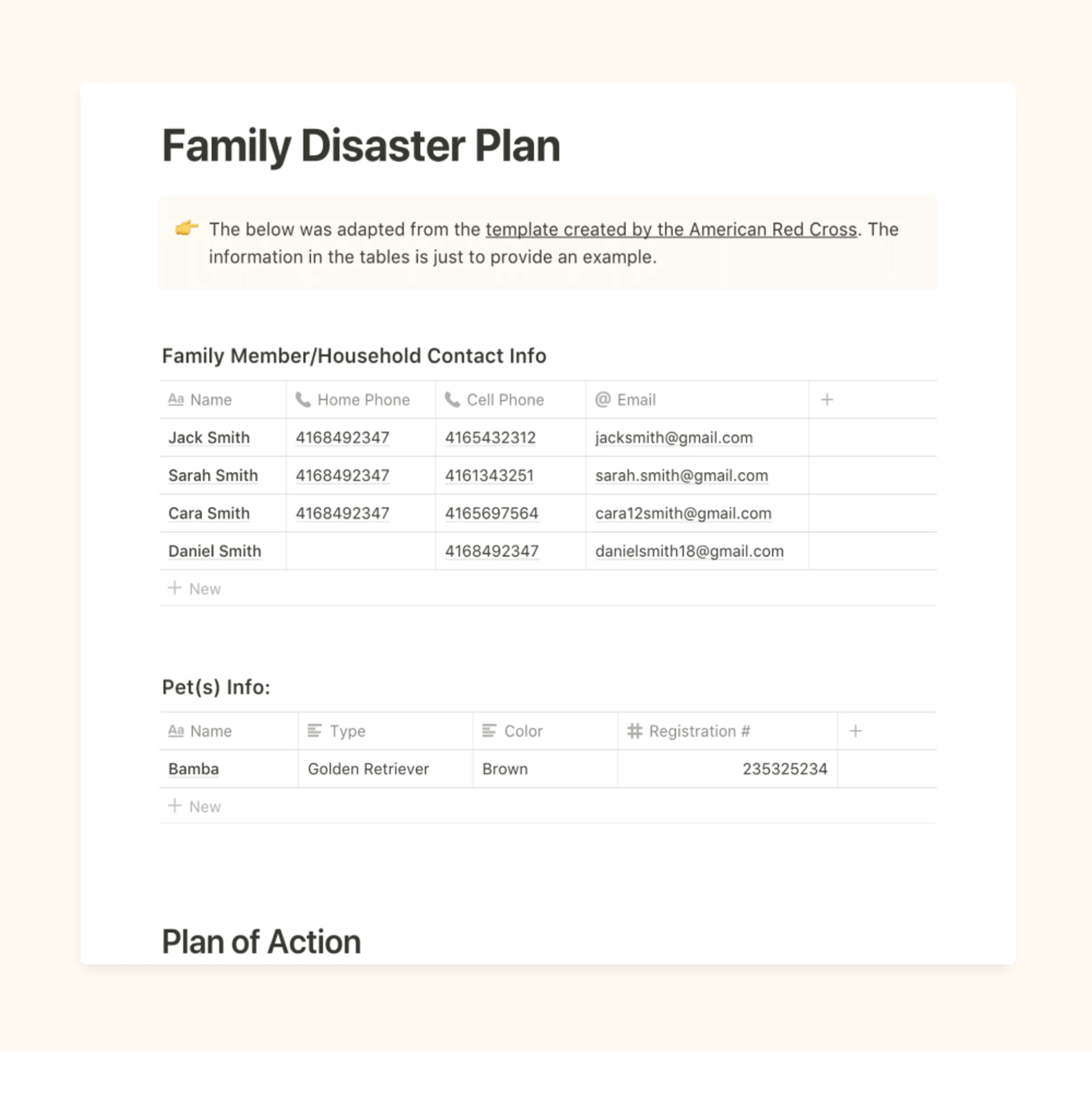 Disaster Prep Plan | Notion Everything