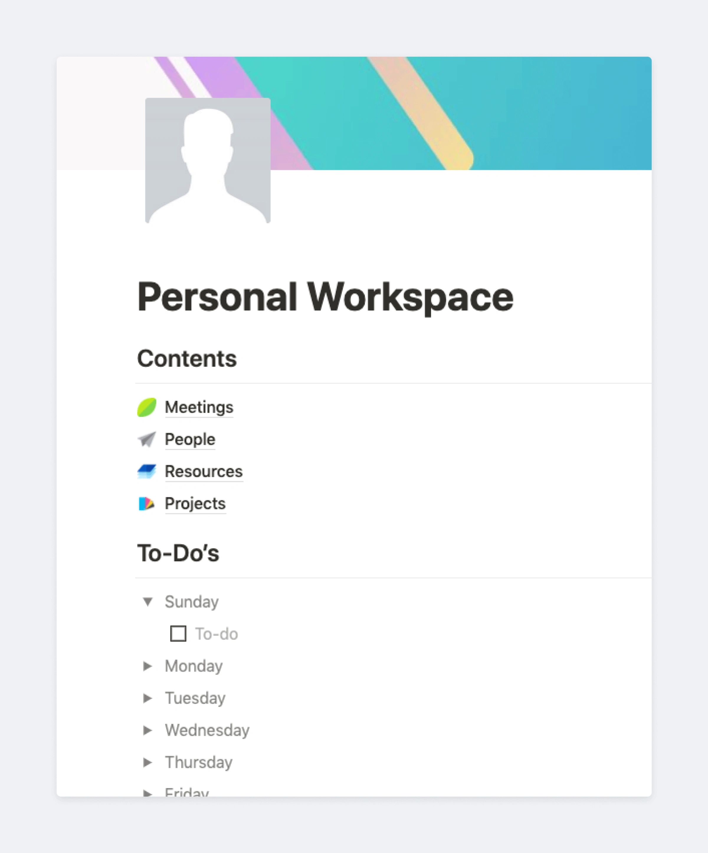 Personal workspace | Notion Everything