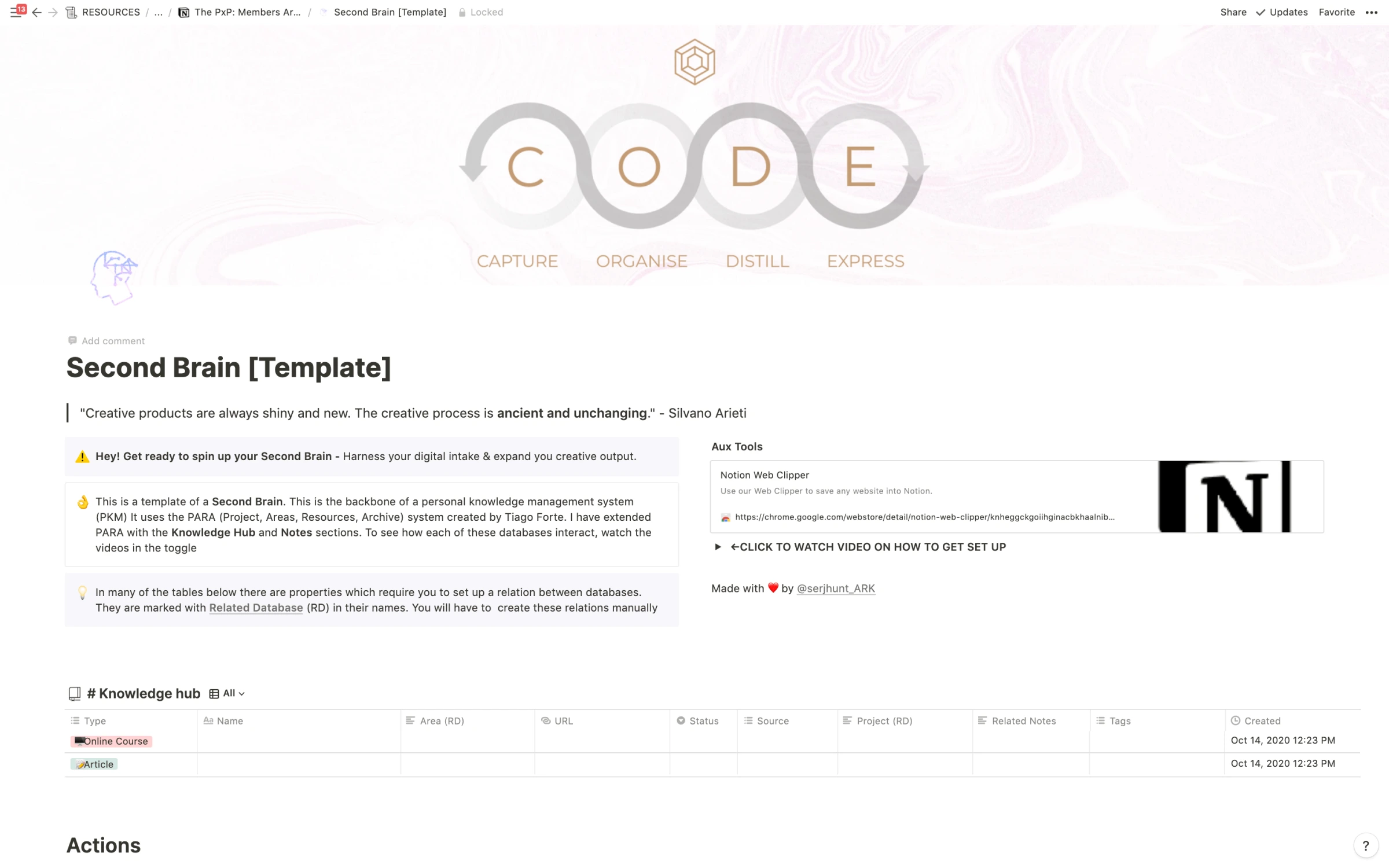 Second Brain [PARA] | Notion Everything