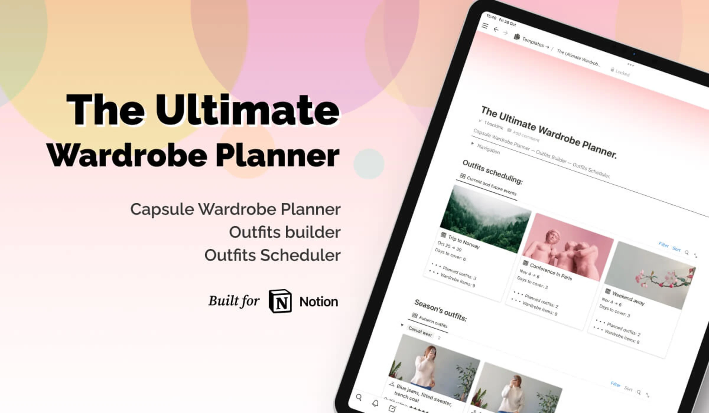 The Ultimate Wardrobe Planner | Notion Everything