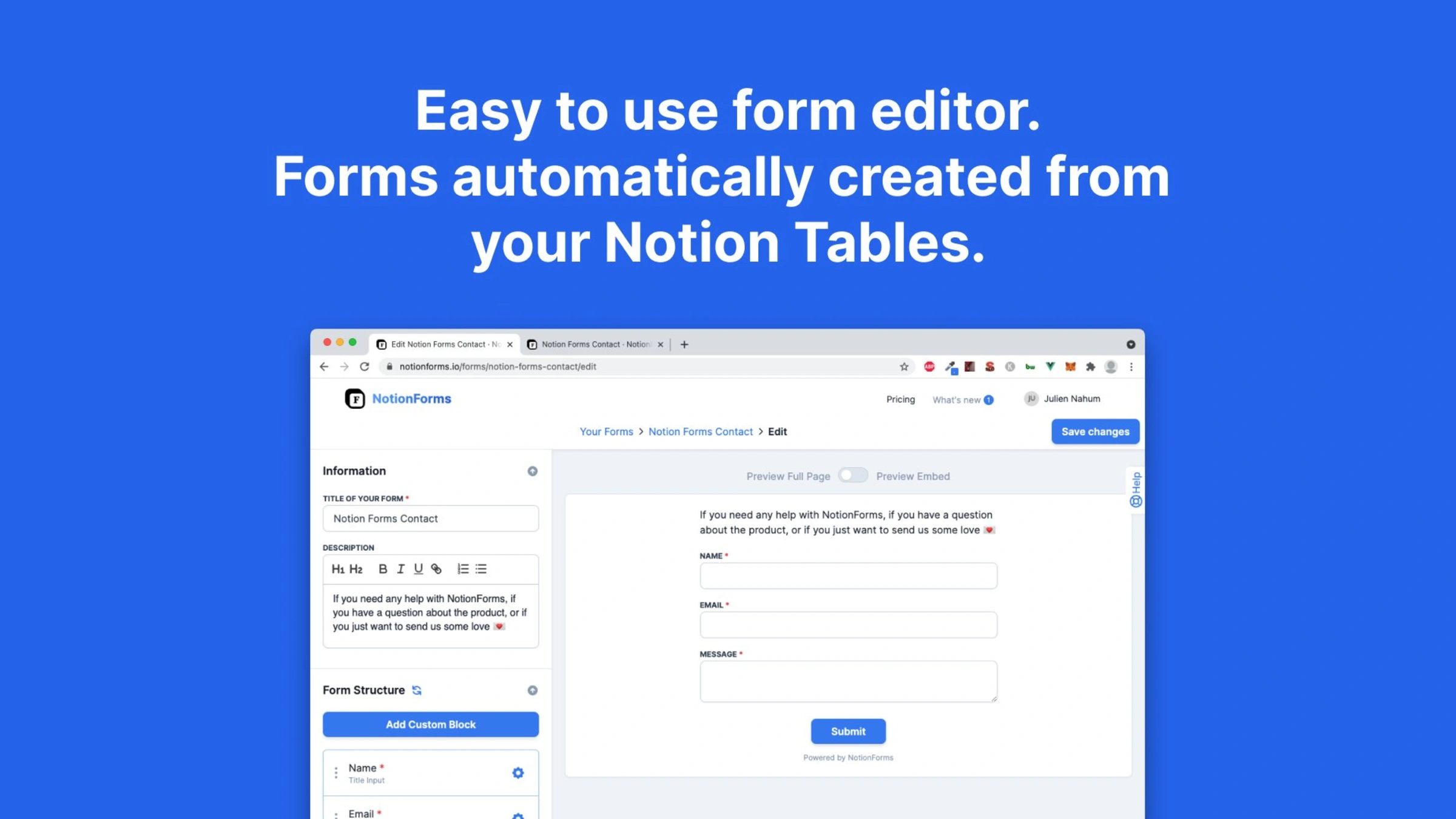 Notion Forms | Notion Everything