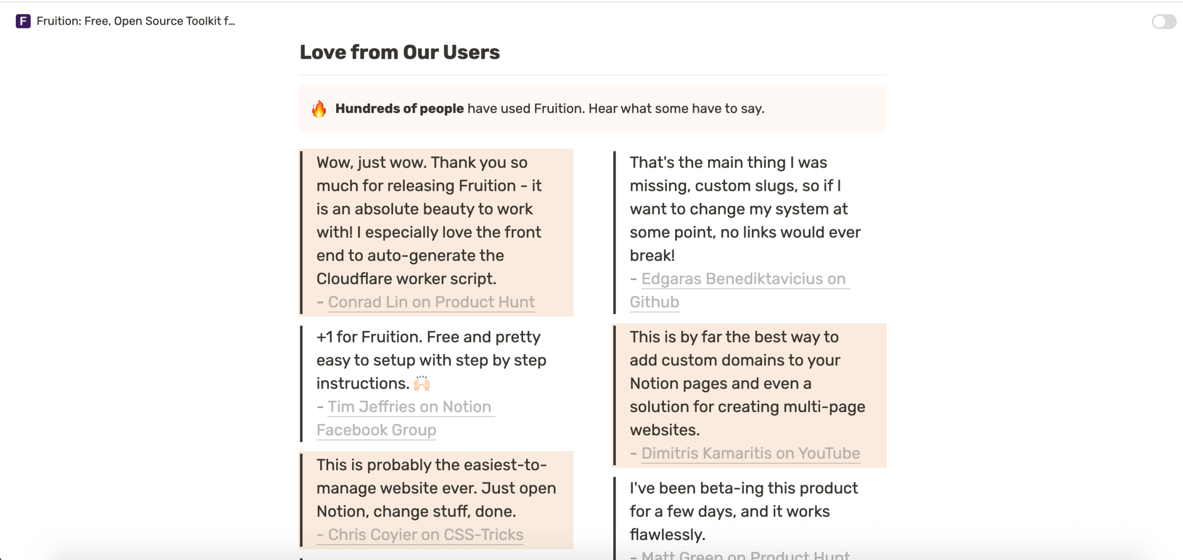 Fruition | Notion Everything