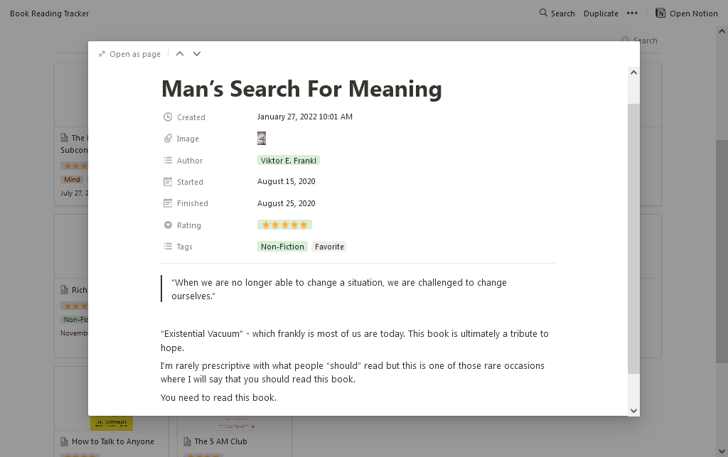 Reading Tracker | Notion Everything