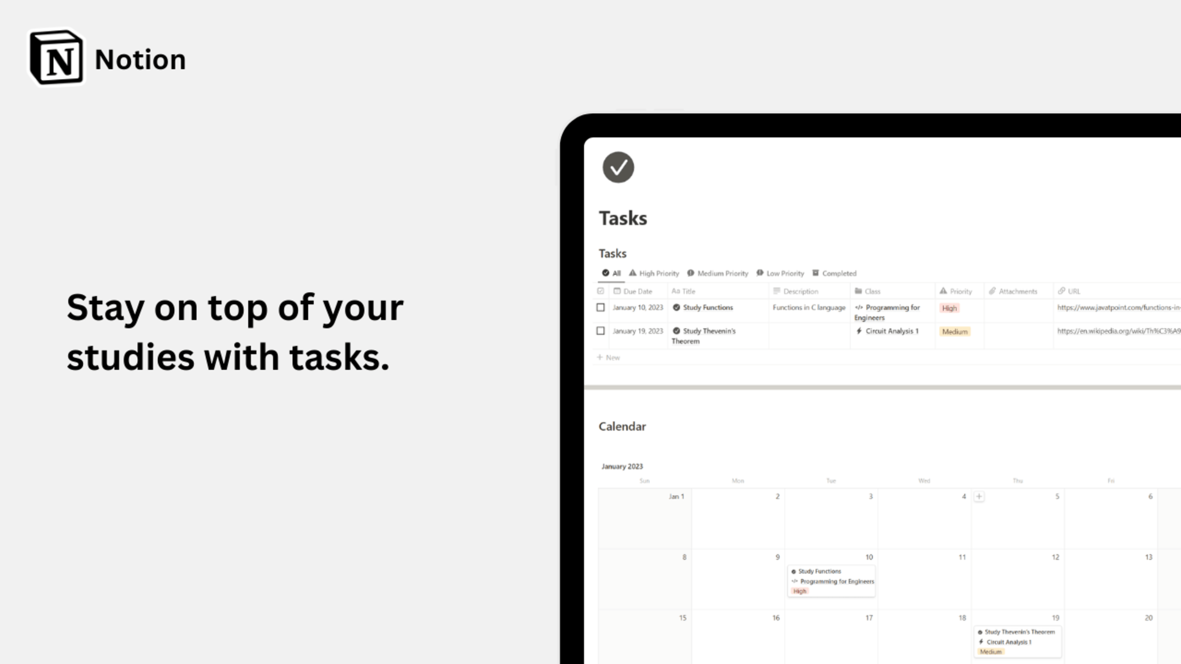 Notion Student Dashboard | Notion Everything