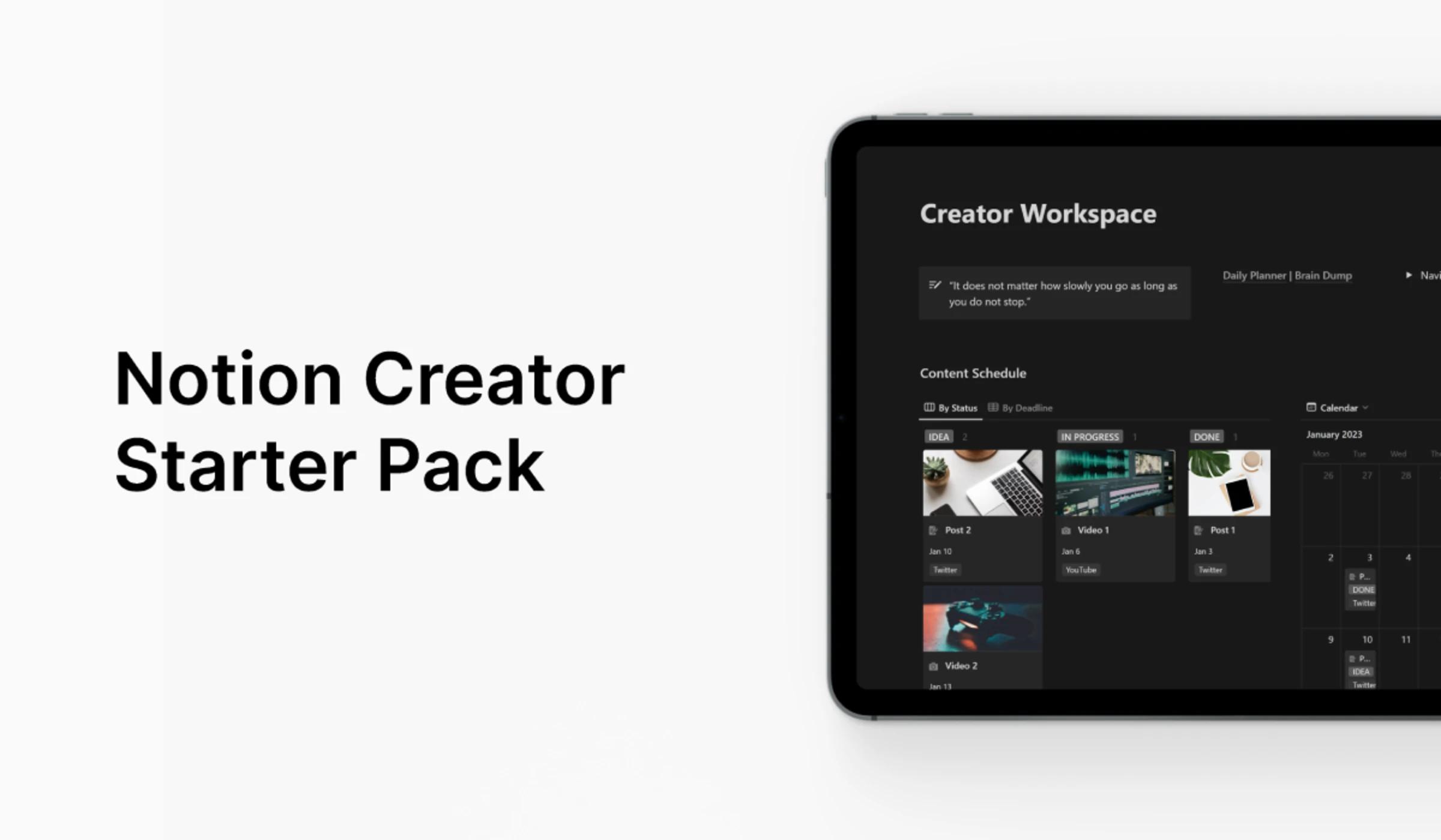 Notion Creator Starter Pack | Notion Everything