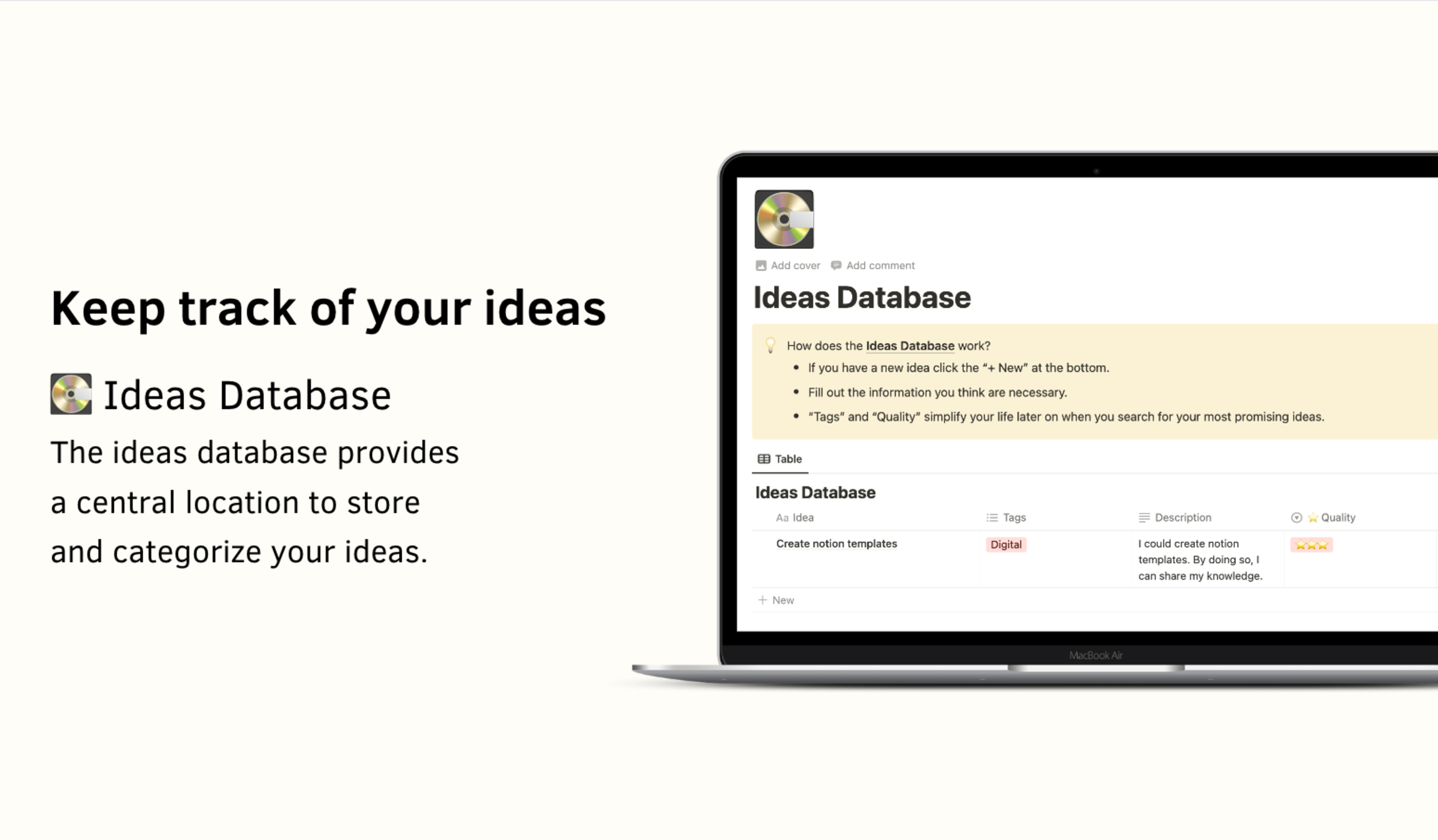 Ideas Tracker | Notion Everything
