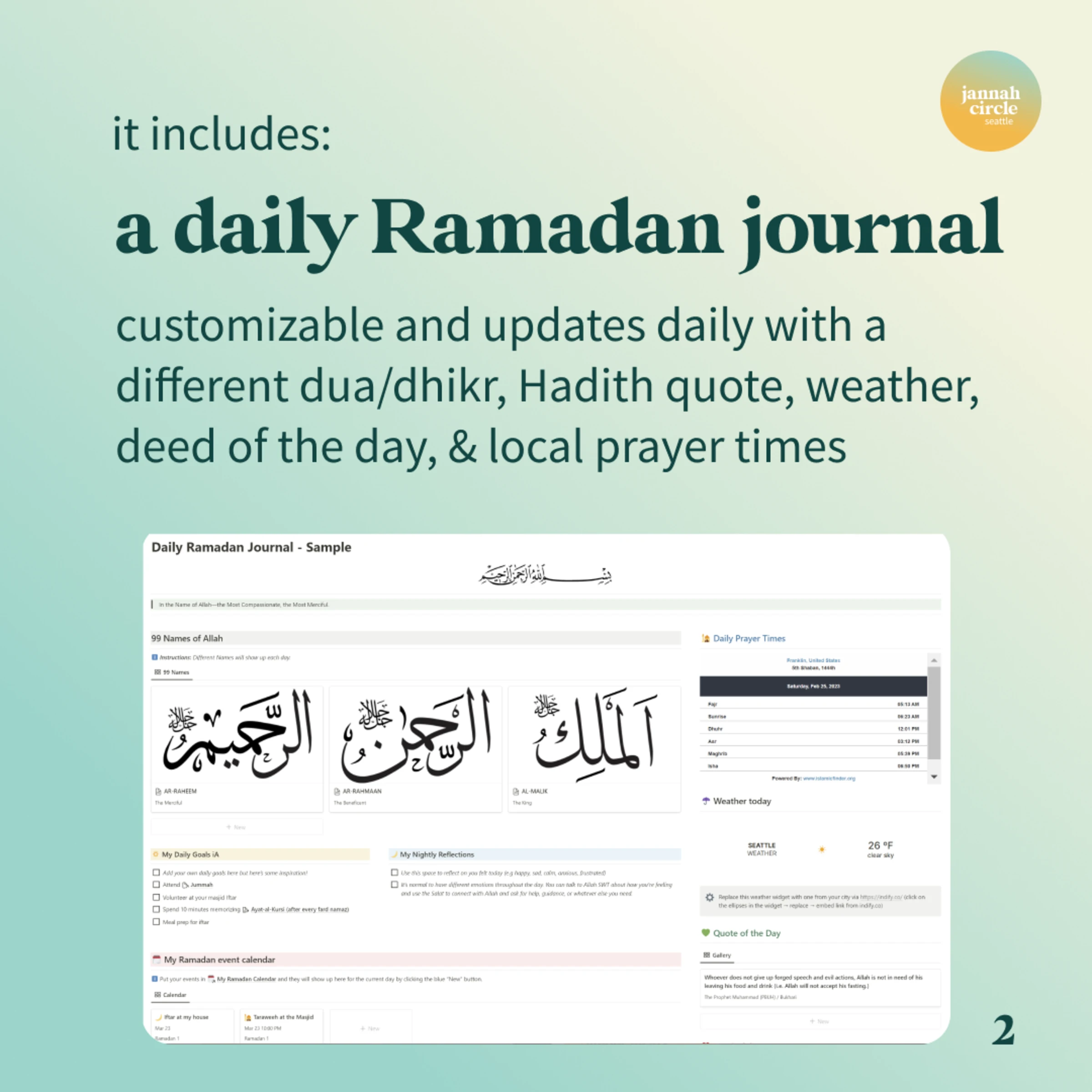Ultimate Ramadan Journal (via Notion template) | Notion Everything
