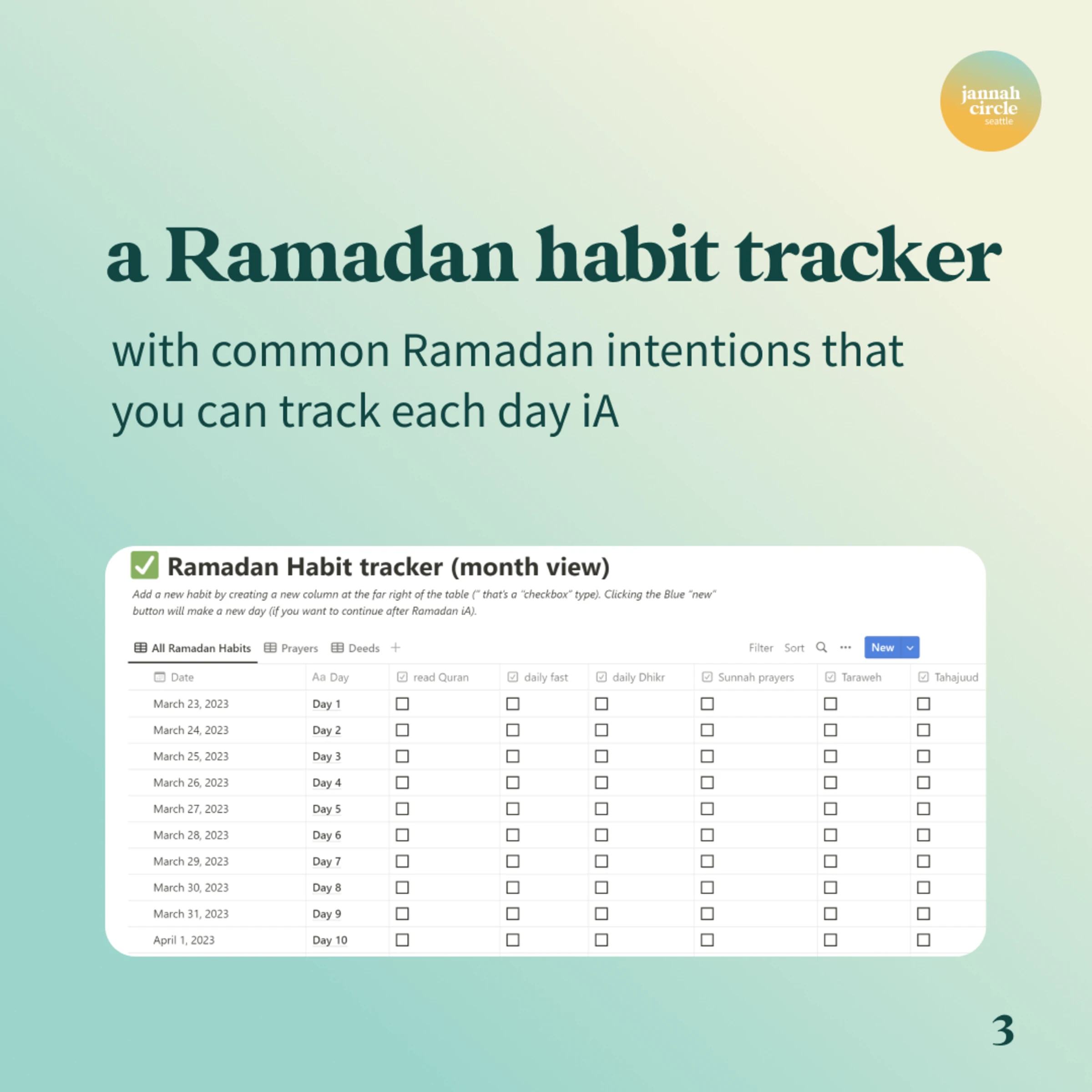 Ultimate Ramadan Journal (via Notion template) | Notion Everything