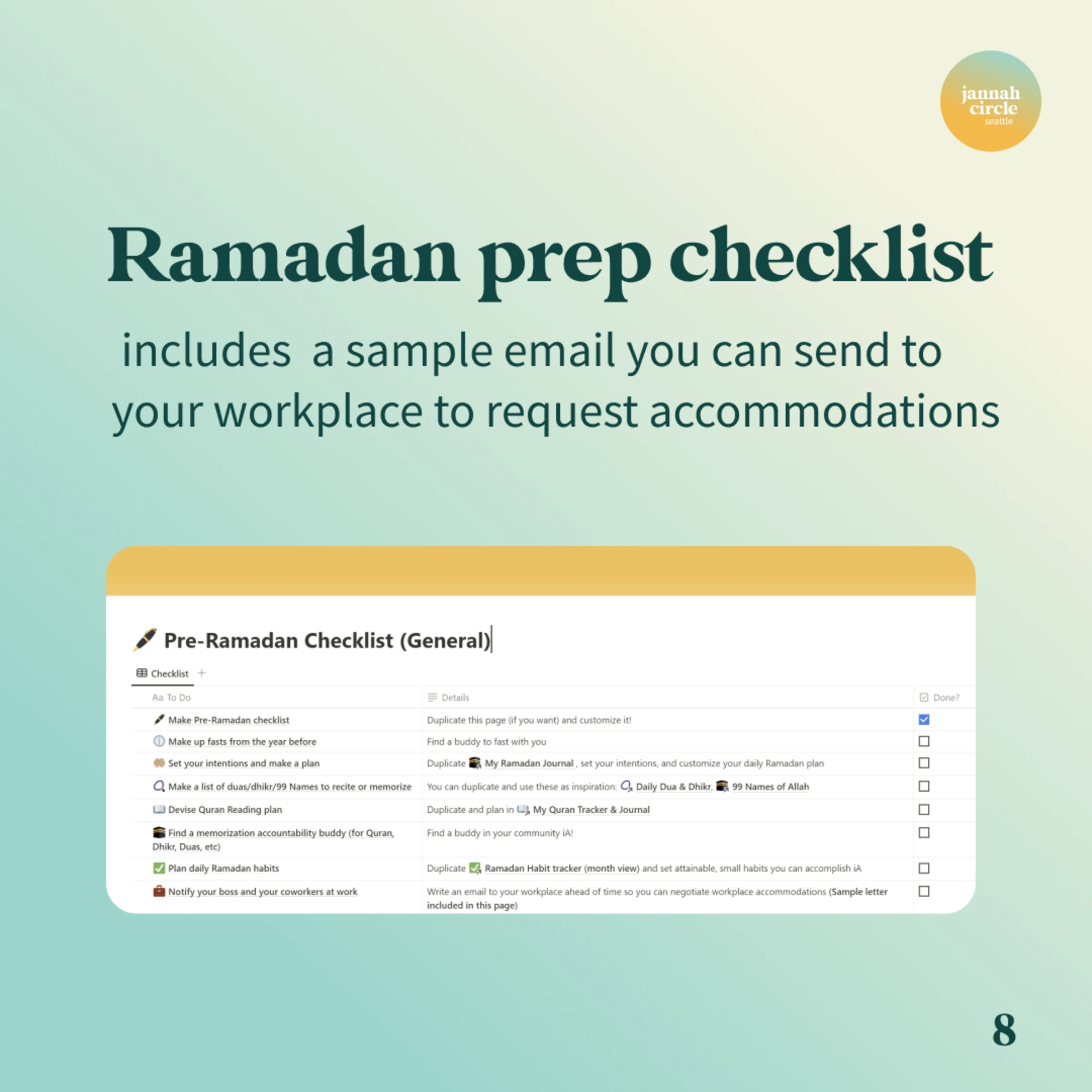 Ultimate Ramadan Journal (via Notion template) | Notion Everything