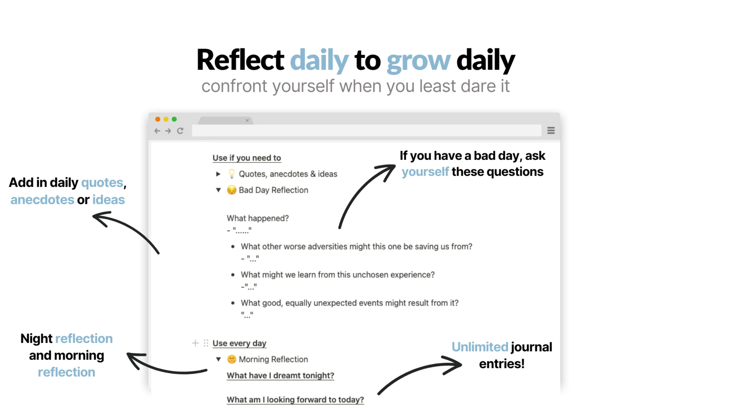 Daily Reflection Journal | Notion Everything