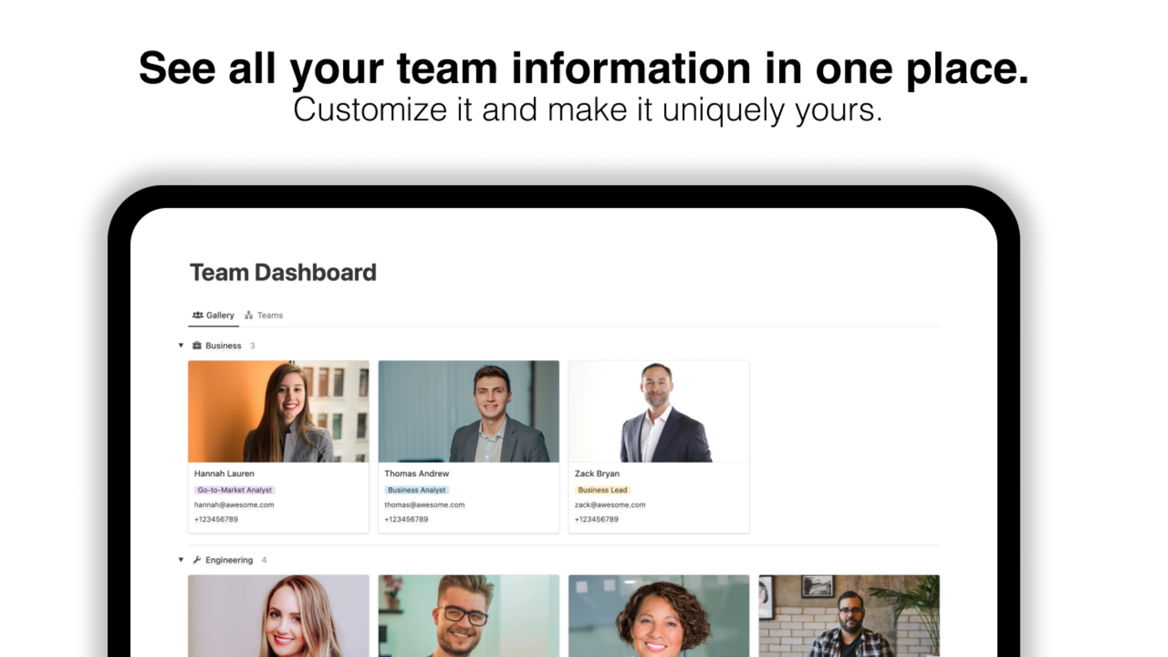 Team Dashboard | Notion Everything