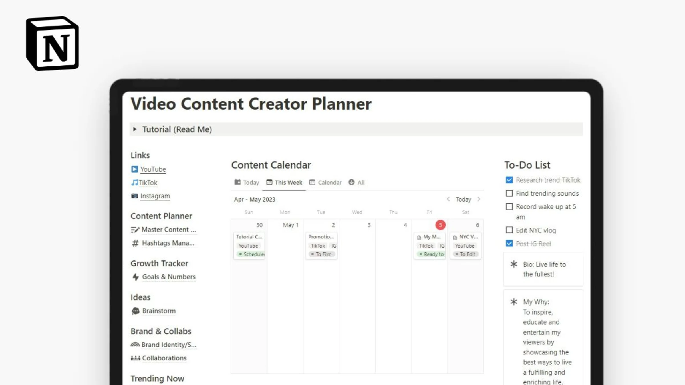 Video Content Creator | Notion Everything