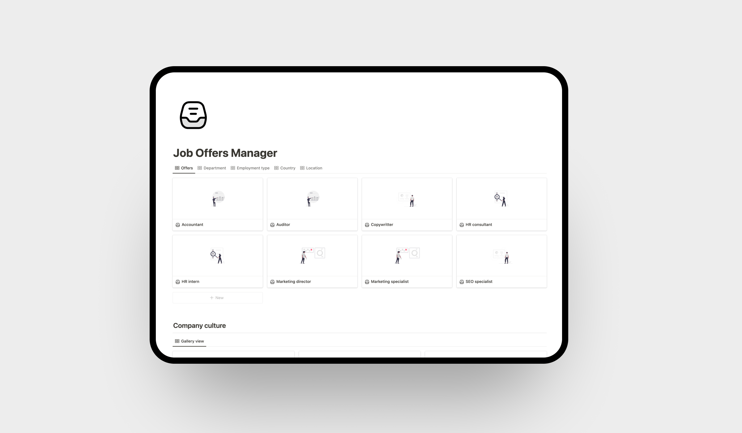 Job Offers Manager | Notion Everything