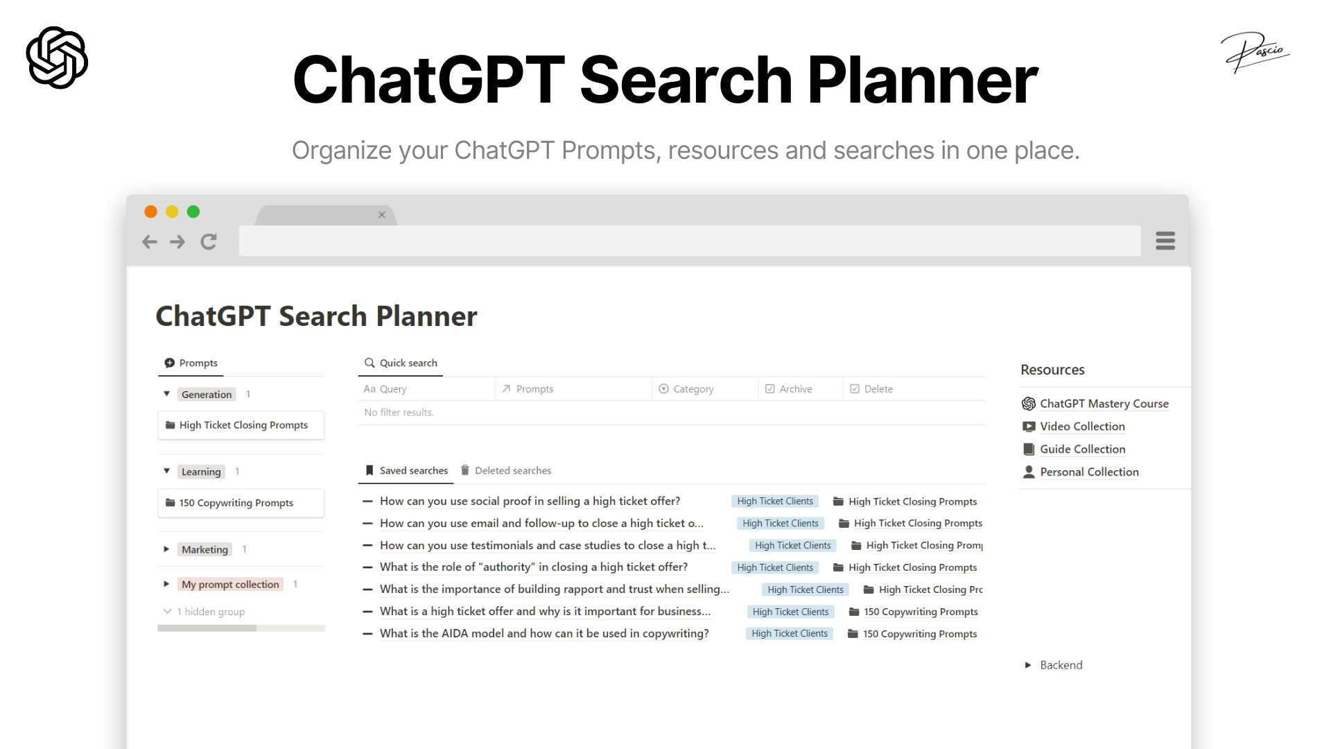 ChatGPT Search Planner | Notion Everything