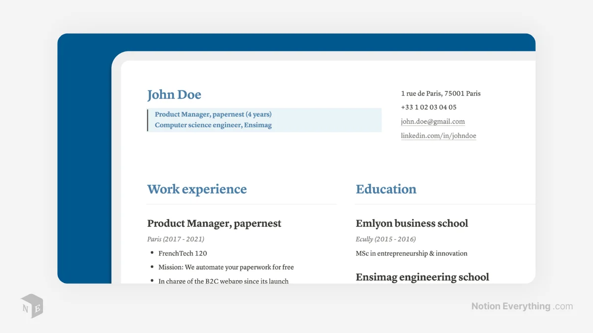 The Best Notion Resume Templates for 2024