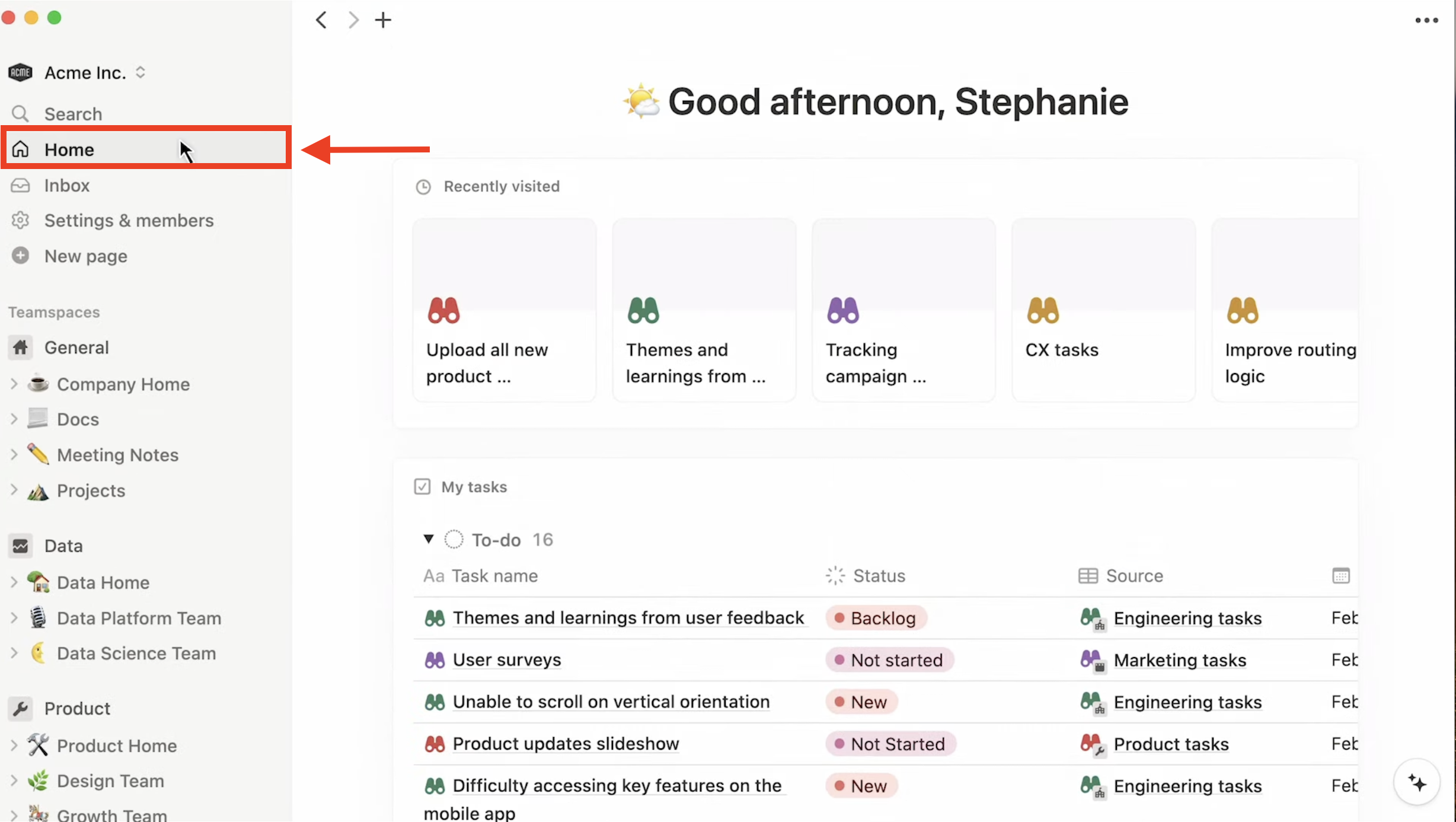 Notion Home and My Tasks: Complete Guide