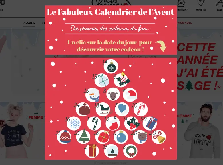 Calendrier de l'avent en ligne (exemples)