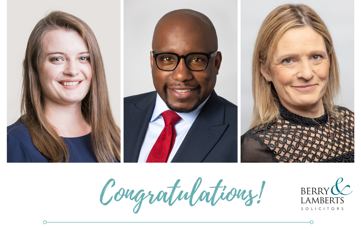 Climbing the legal ladder at Berry & Lamberts Solicitors