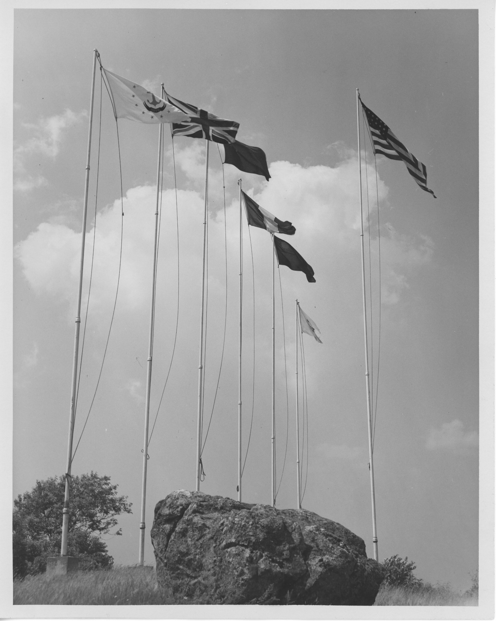 1945 Flag Hill Dedication - Camp Fuller Archive Photo