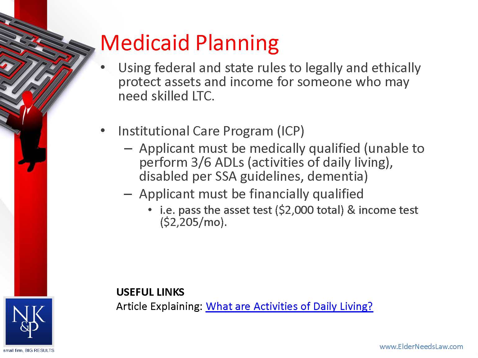Medicaid 101 Powerpoint Presentation | Medicaid Lawyer Speaker Series ...