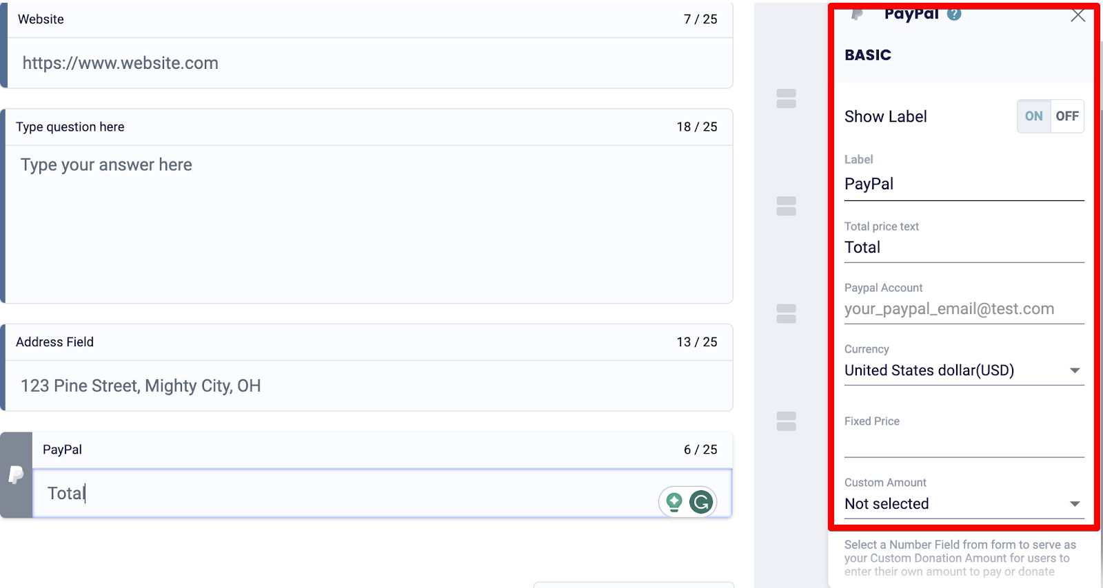 How to create an online order form for PayPal within minutes using ...
