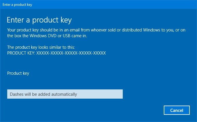 How to change the Windows 10 Product Key (Home to Pro)