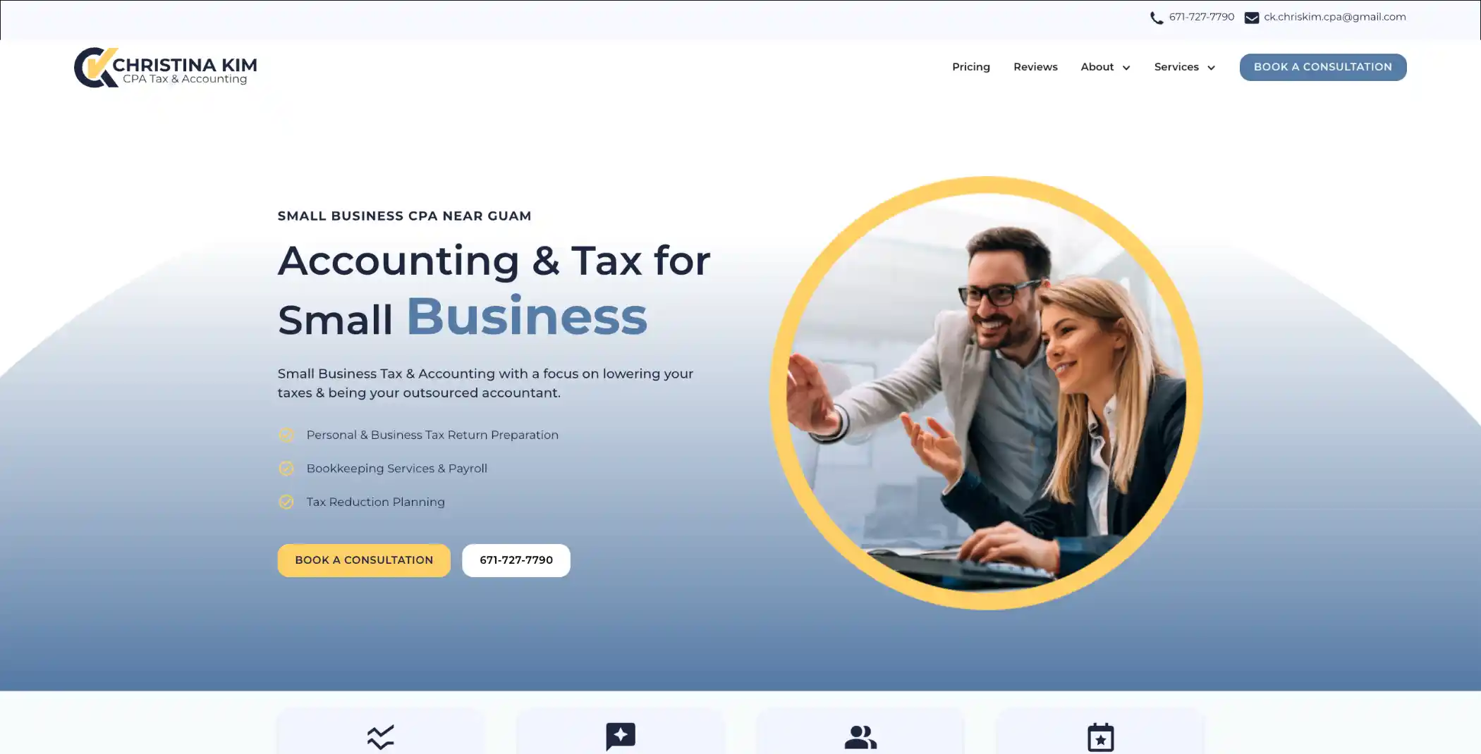 See Website by Feedbackwrench: Christina Kim Tax & Accounting Website ...