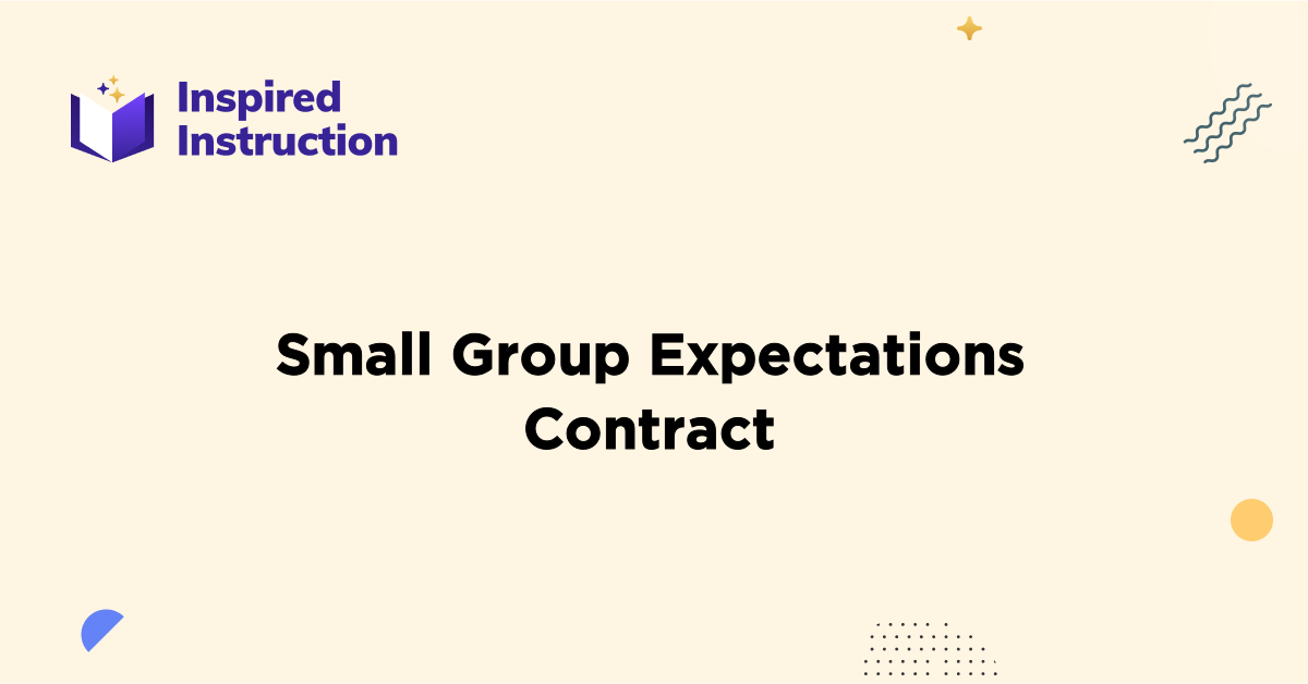Small Group Expectations Contract